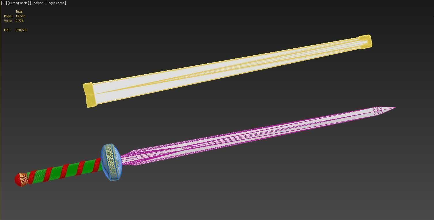 Sword Art Online Ordinal Scale Yuuki Asuna Yuki Asuna Sword 3D model 3D ...