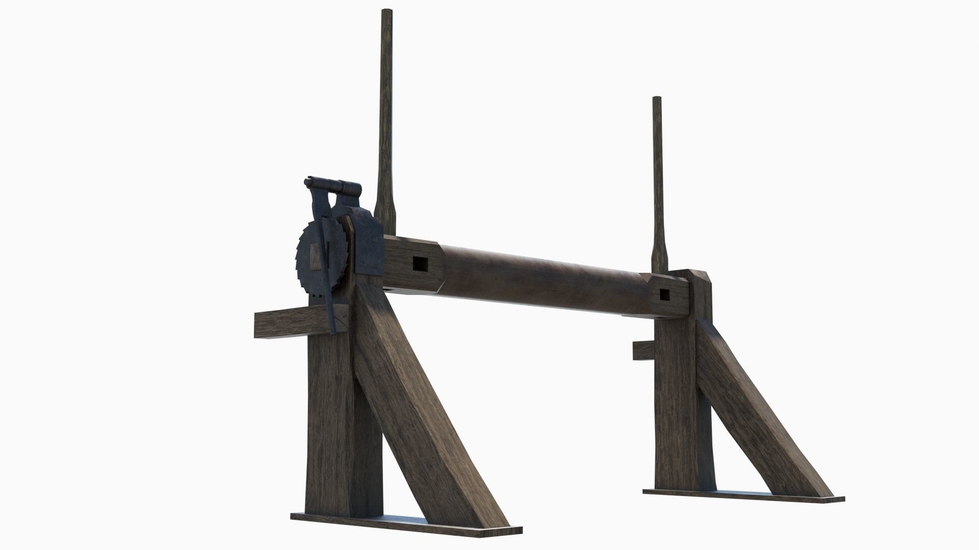 3D model Medieval castle gate winch VR / AR / low-poly | CGTrader