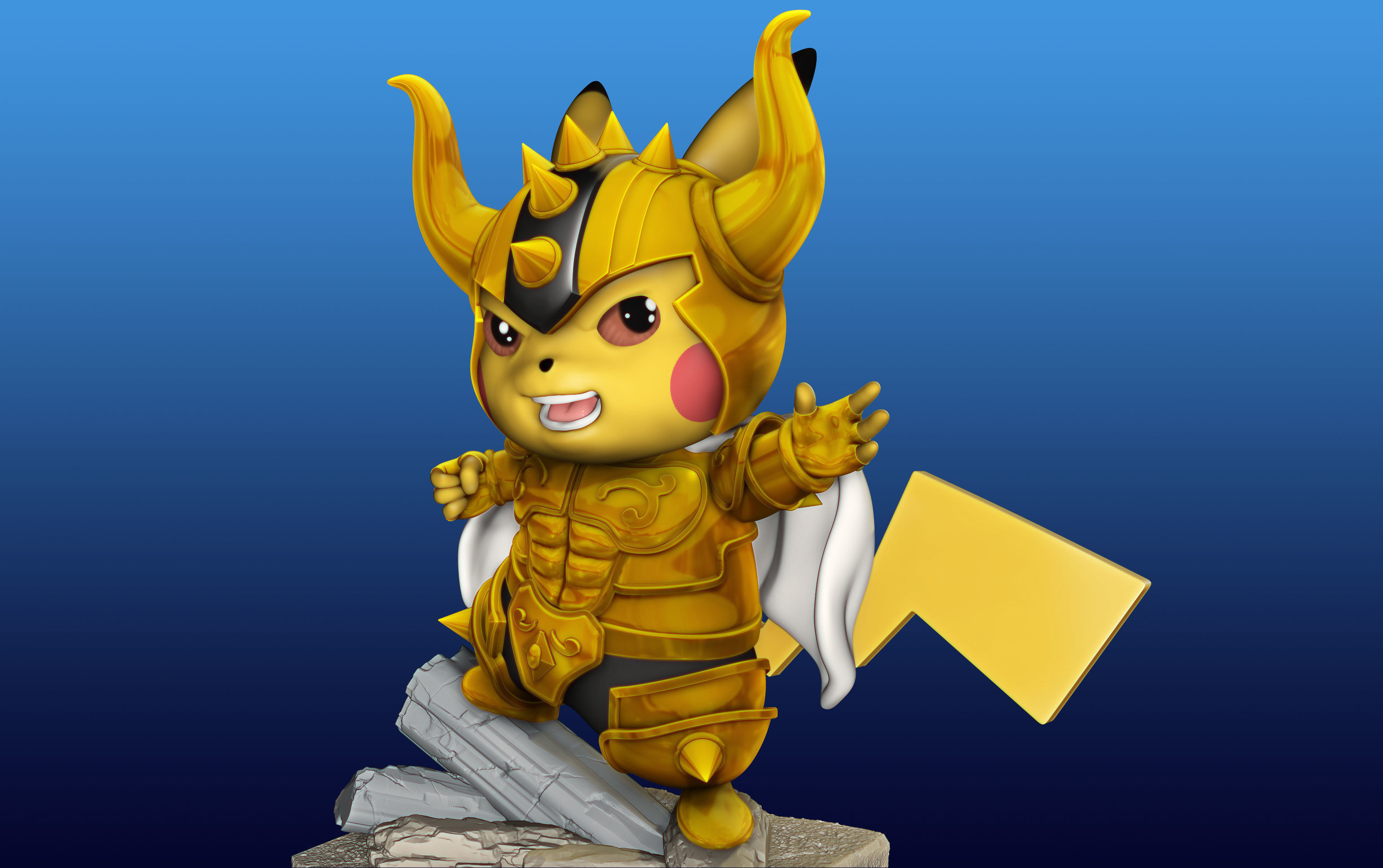 Pikachu Knight of the Zodiac Aldebaran Cosplay 3D model 3D printable ...