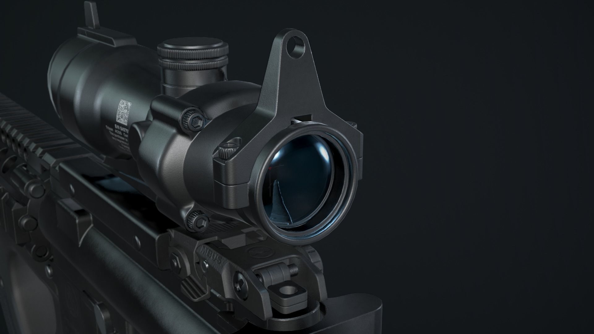 3D model Trijcon ACOG scope 4x32 VR / AR / low-poly | CGTrader