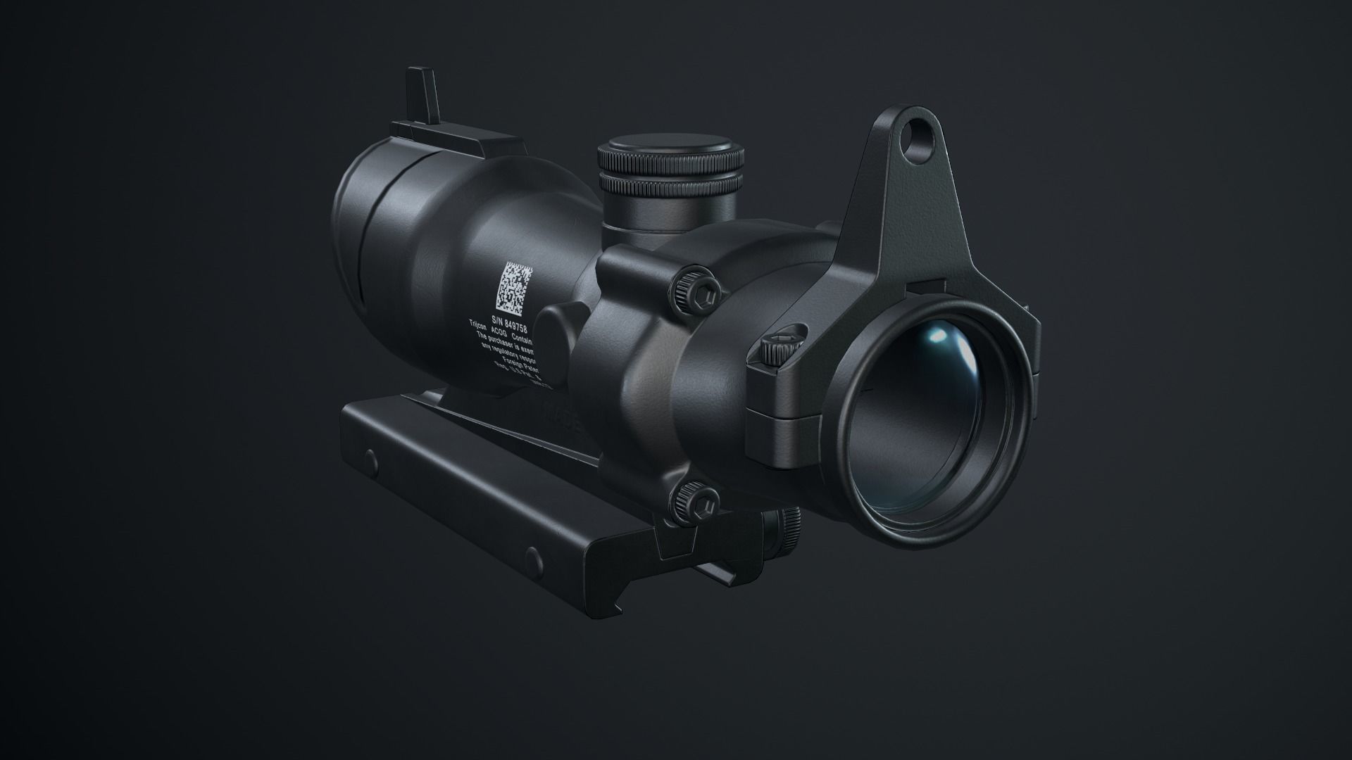 3D model Trijcon ACOG scope 4x32 VR / AR / low-poly | CGTrader