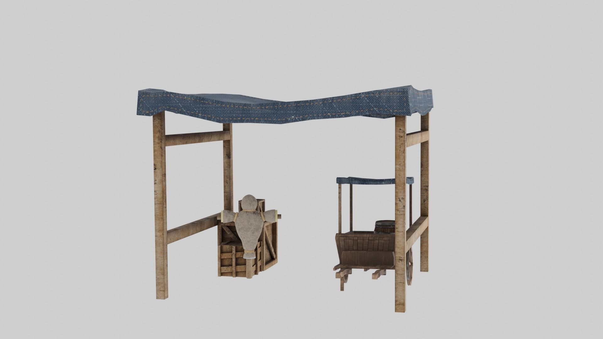Medieval Stall free VR / AR / low-poly 3D model | CGTrader