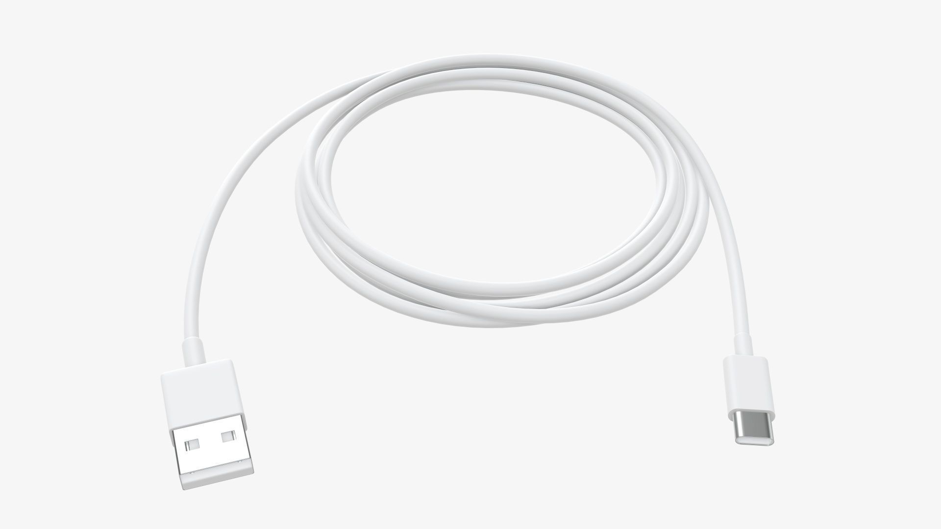 Cable USB-C to USB white 3D model | CGTrader