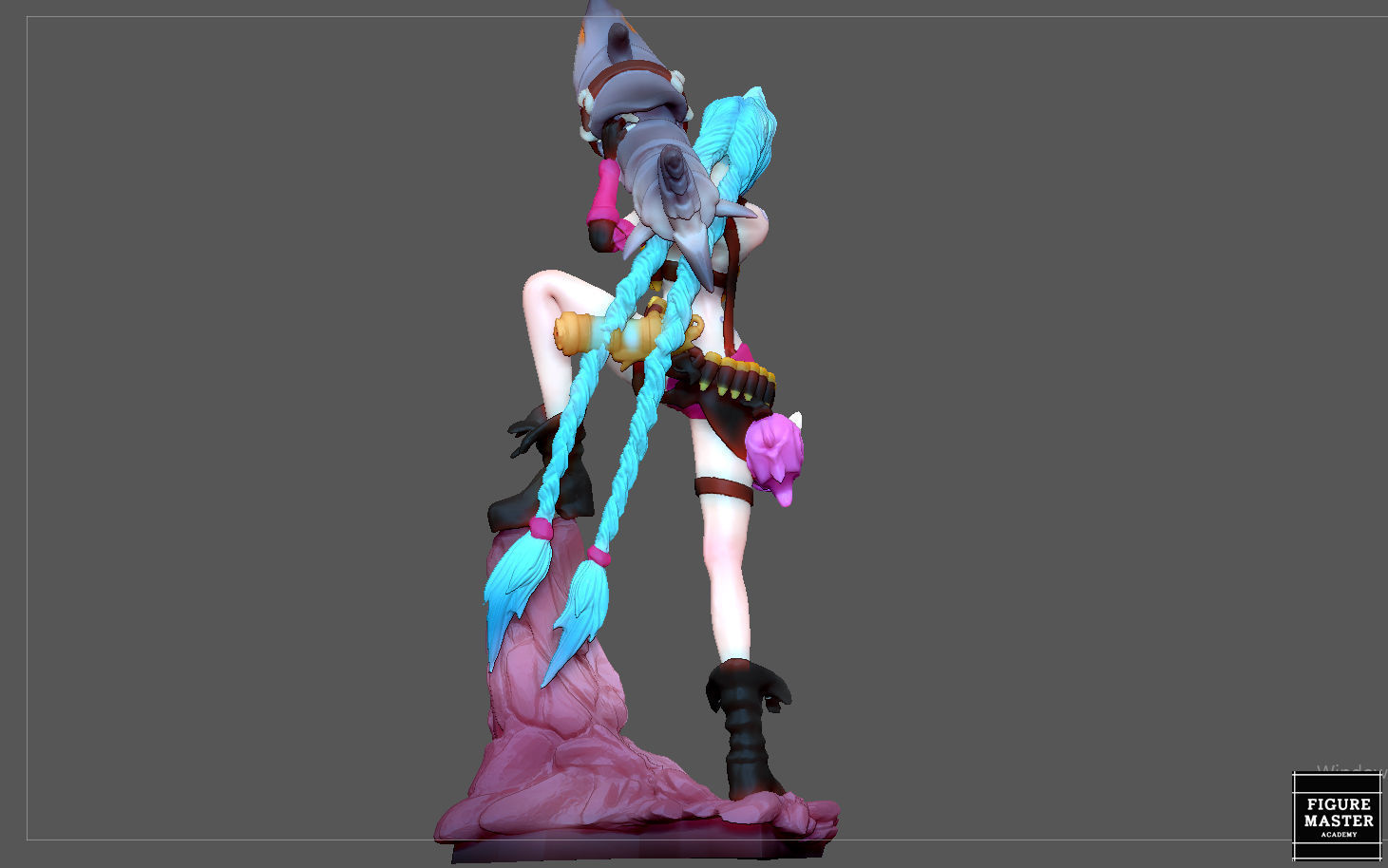 JINX LEAGUE OF LEGENDS PRETTY GIRL GAME ANIME CHARACTER LOL 3D model 3D ...