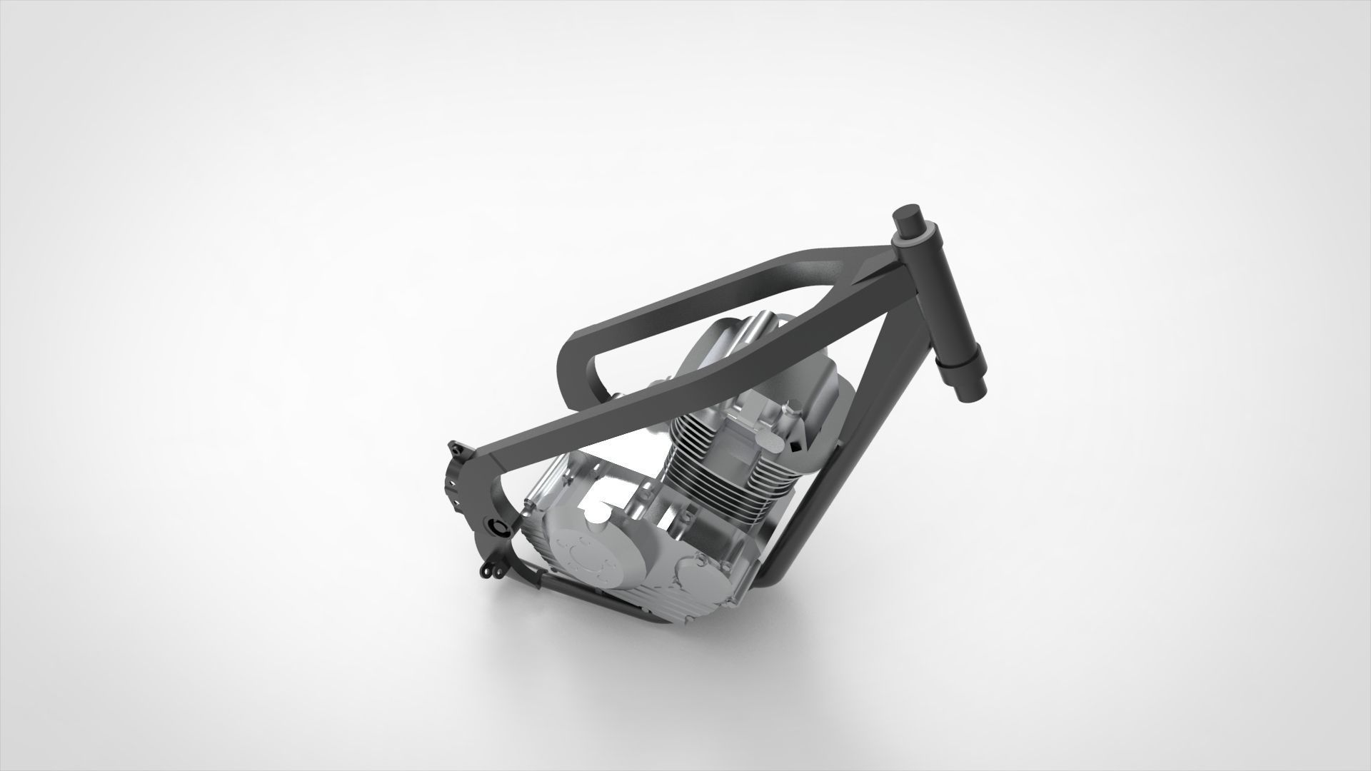 Motorcycle engine 3D model | CGTrader