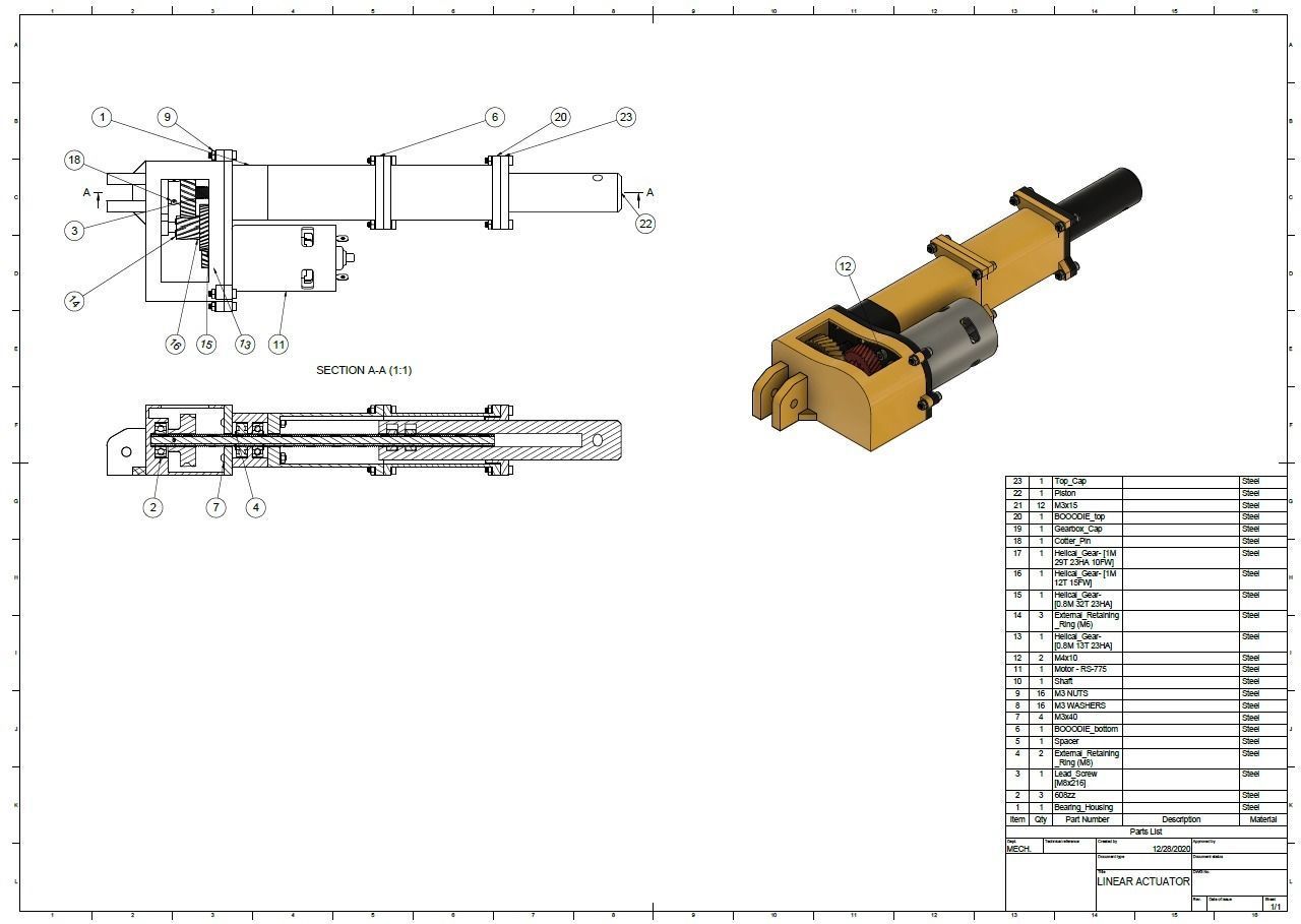 3D printable Linear Actuator 3D model 3D printable | CGTrader