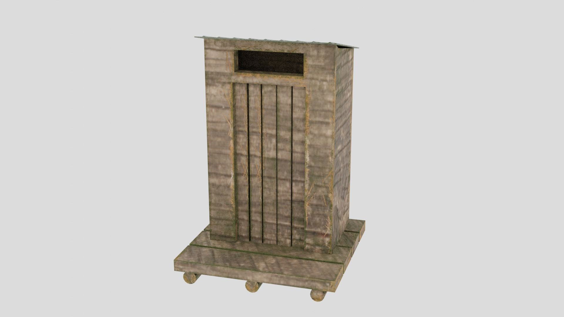 3D model Medieval Low poly OutHouse VR / AR / low-poly | CGTrader
