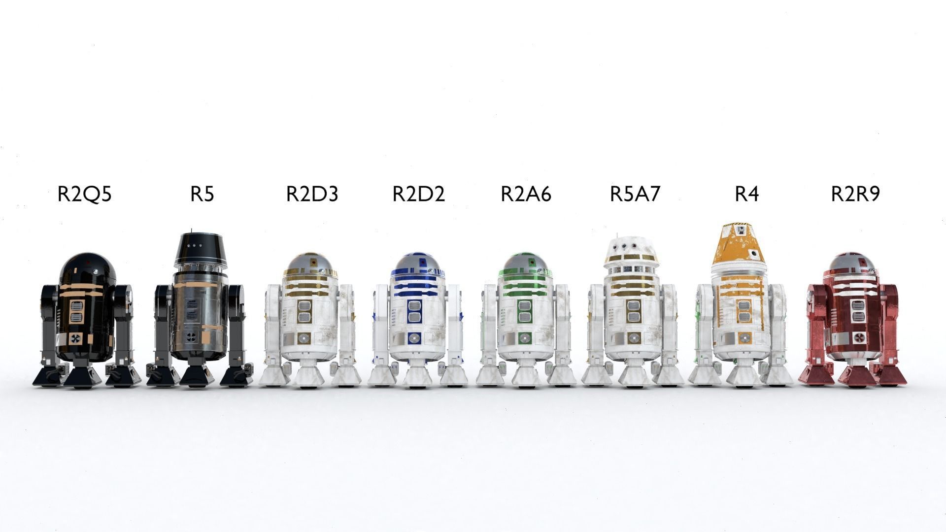 R2D2 and other astromech - Star Wars 3D model | CGTrader
