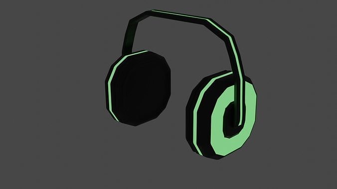 Headphones pair of free VR / AR / low-poly 3D model | CGTrader