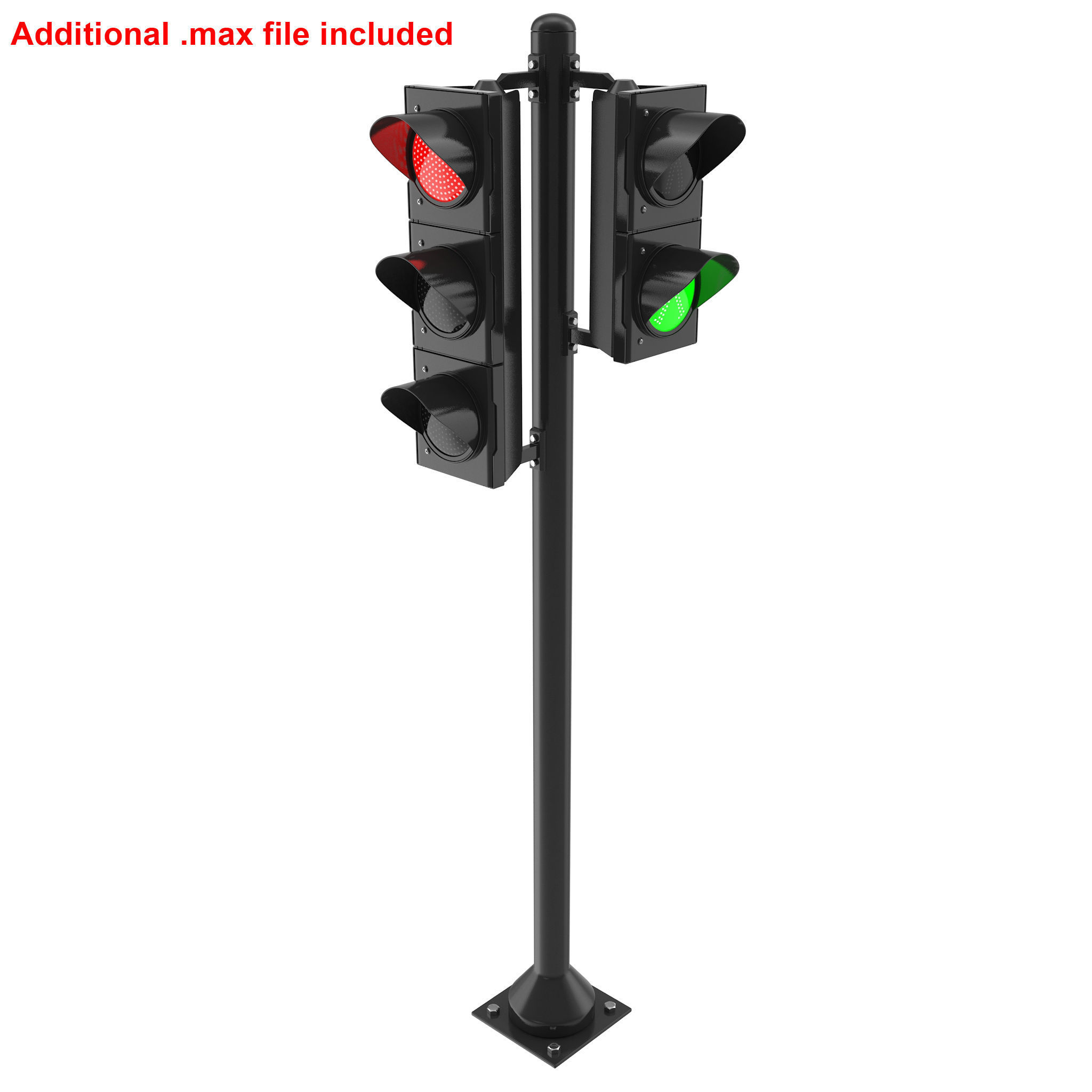 3D model Traffic Light VR / AR / low-poly | CGTrader