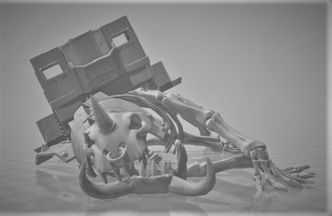 Gargantuan Orc Beast Skeleton - terrain piece 3D model 3D printable ...