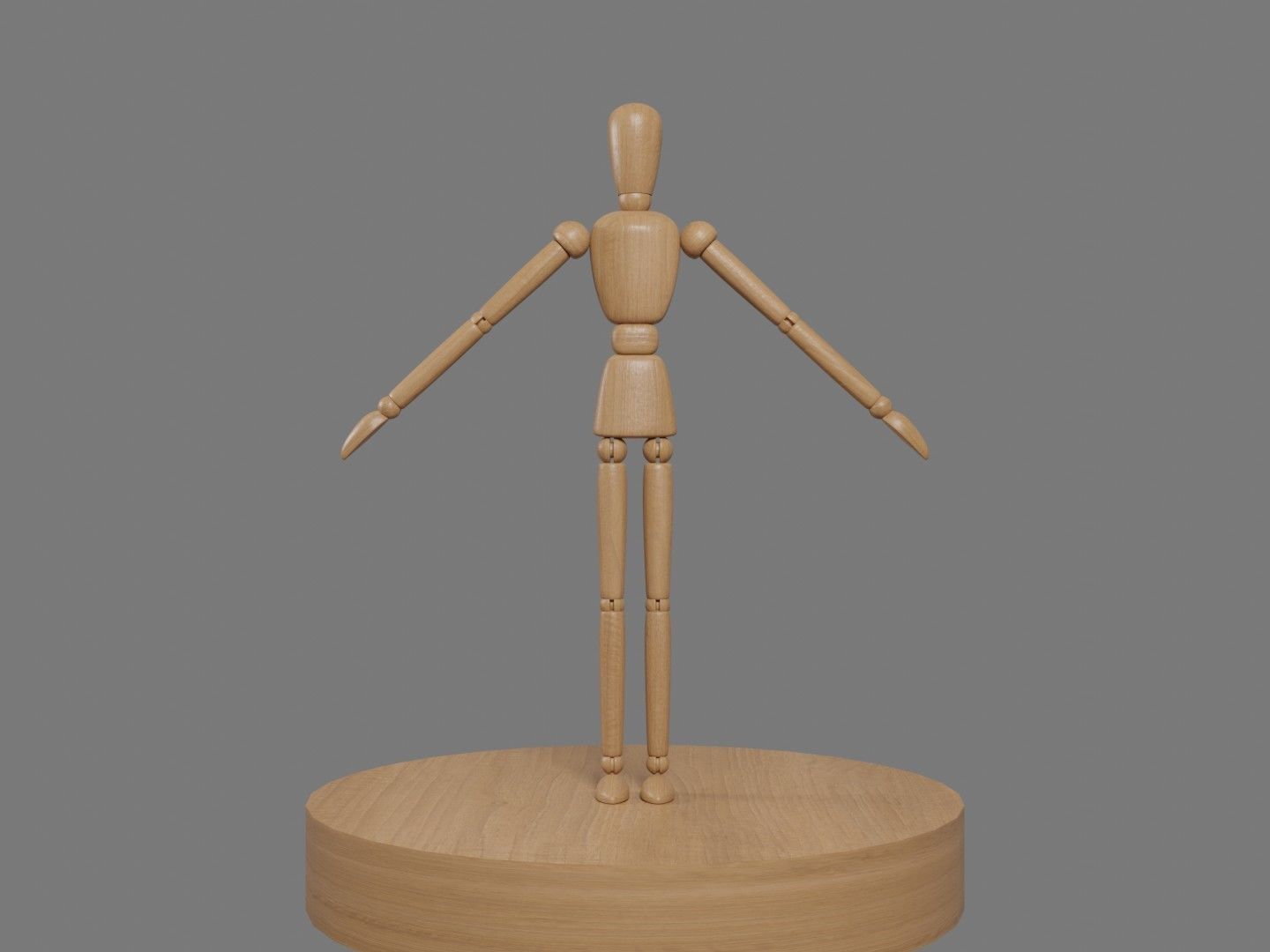 Lowpoly Wooden Mannequin free VR / AR / low-poly 3D model rigged | CGTrader