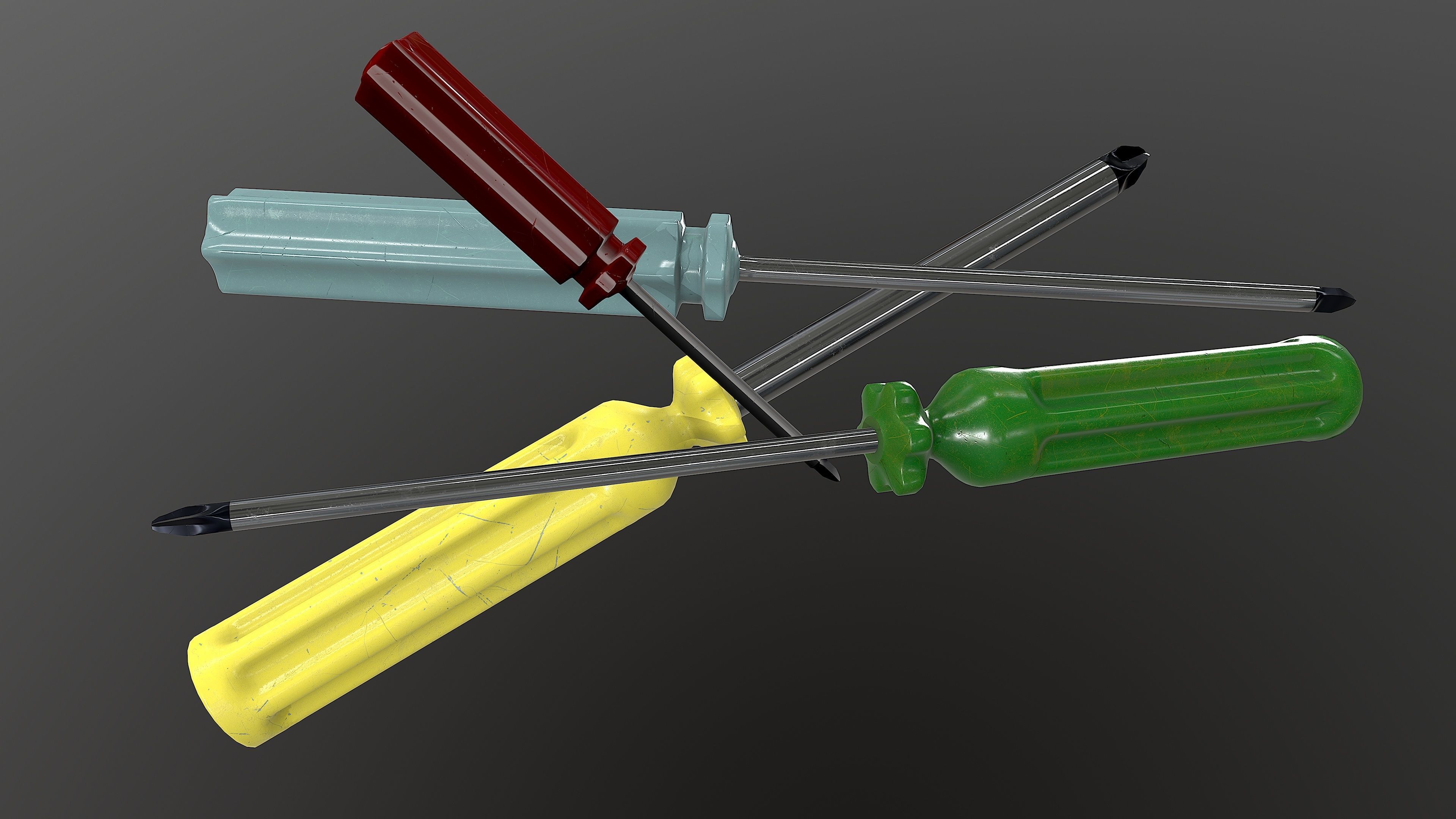 Screwdrivers set 3D model | CGTrader