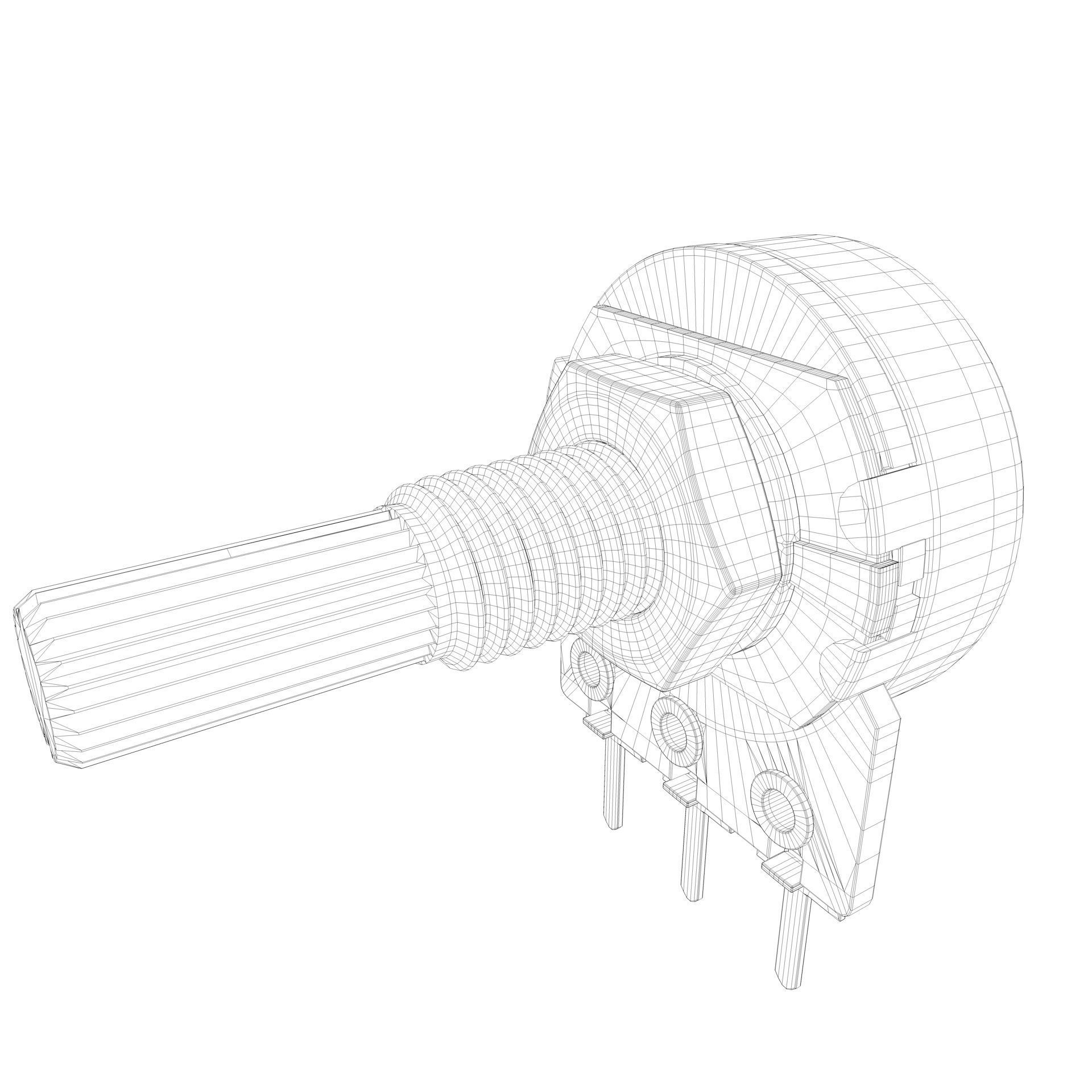 Potentiometer rotary 3D model | CGTrader