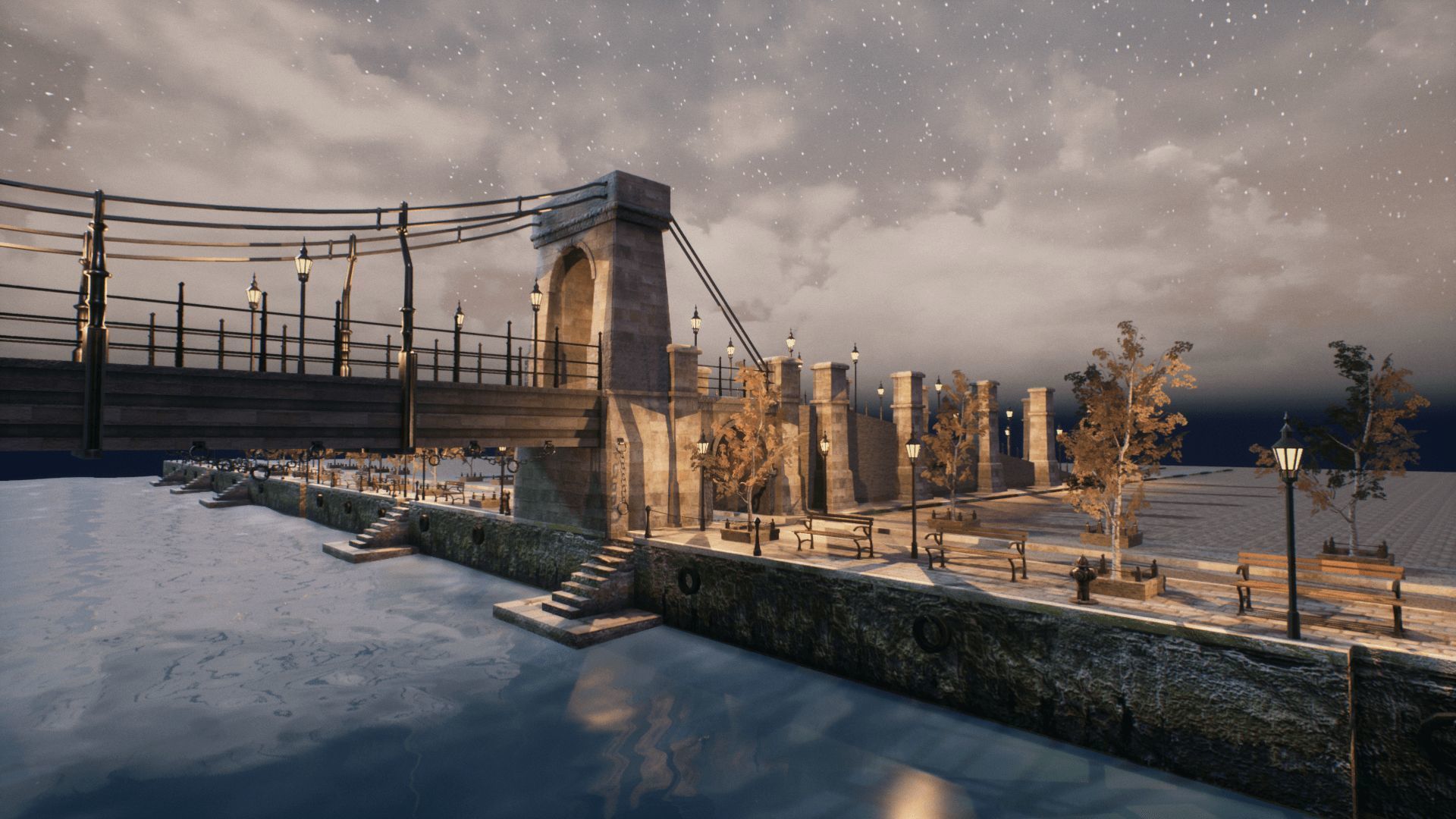 3D model Gate Bridge Unreal Engine VR / AR / low-poly | CGTrader