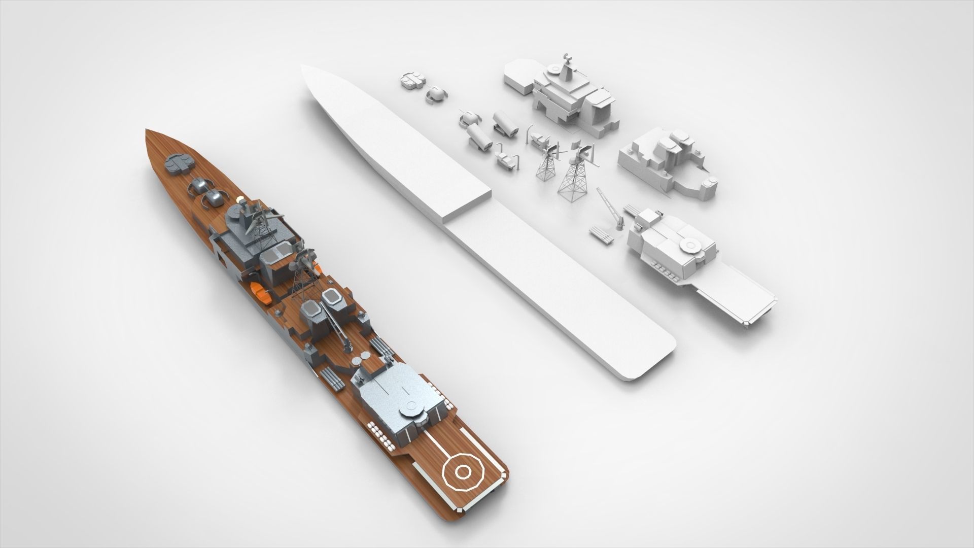 Battle ship military 3d printing 3D model 3D printable | CGTrader