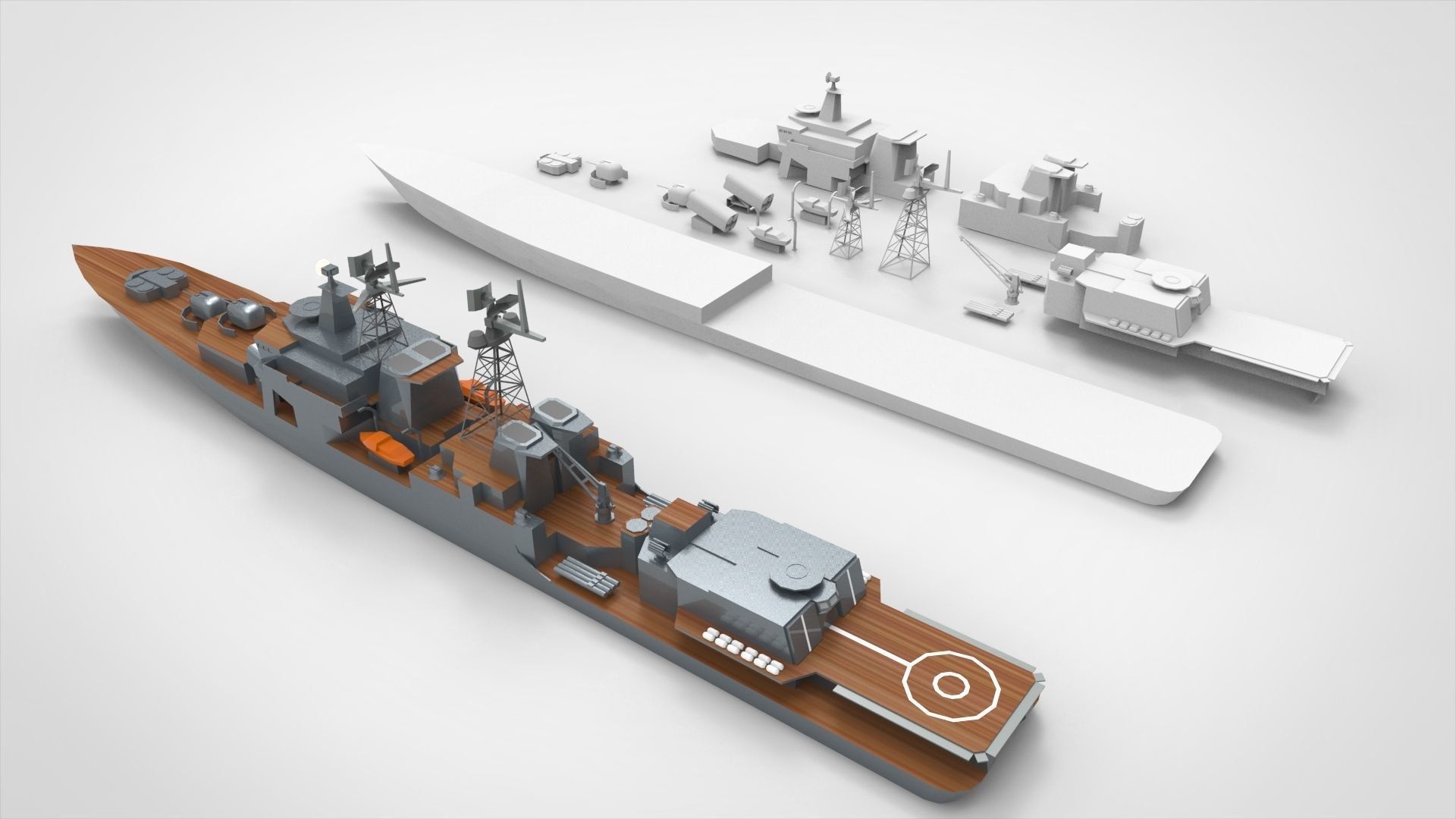 Battle ship military 3d printing 3D model 3D printable | CGTrader
