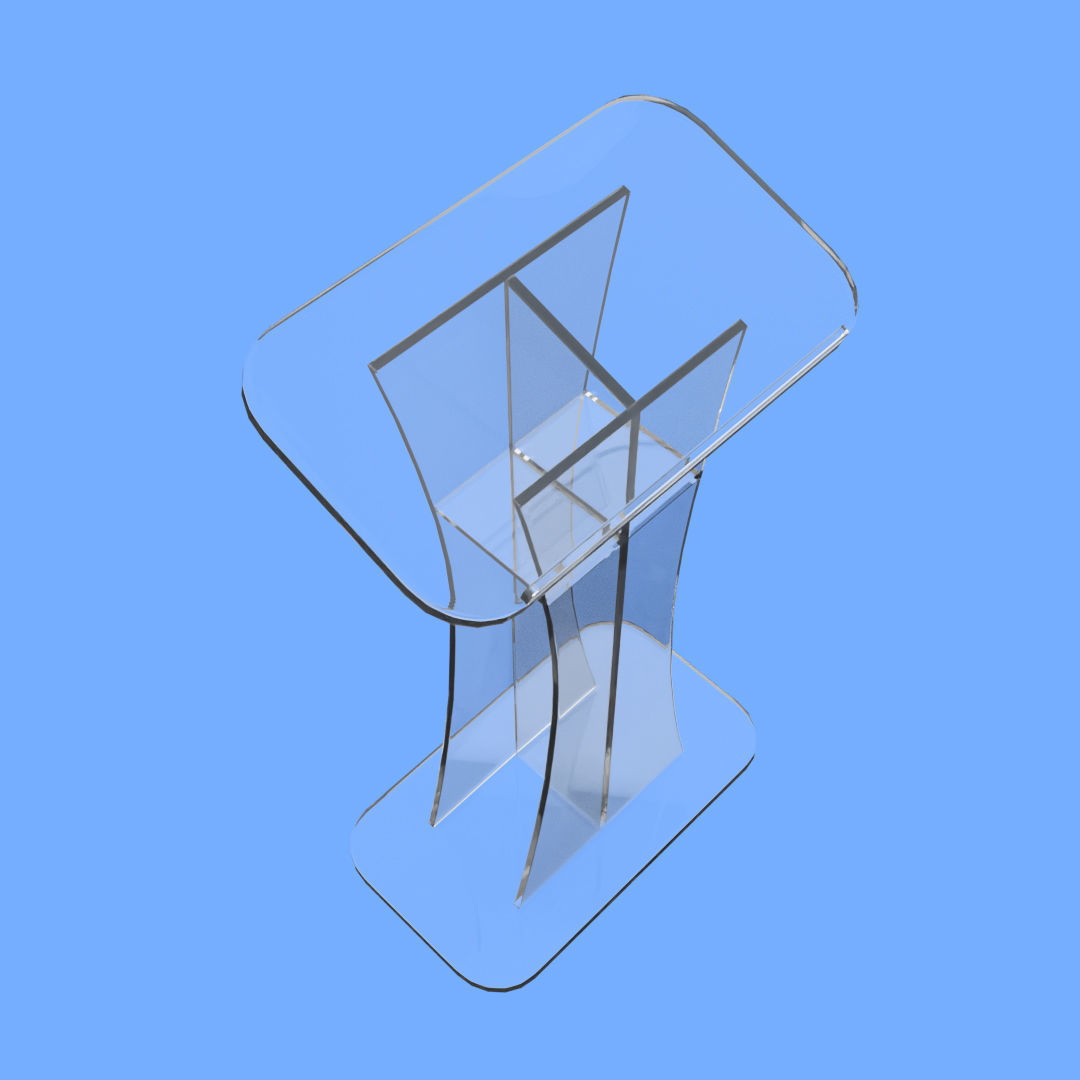 3D model Glass Pulpit - Modern VR / AR / low-poly | CGTrader