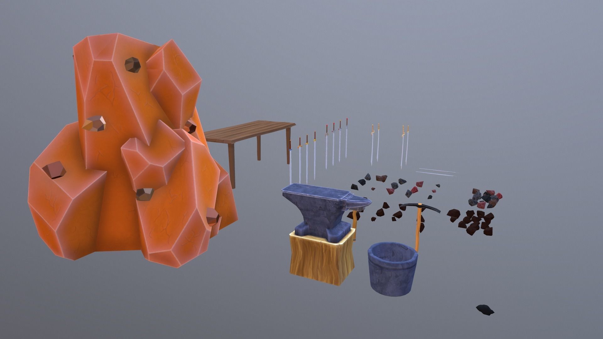 3D model Hyper casual forge pack VR / AR / low-poly | CGTrader