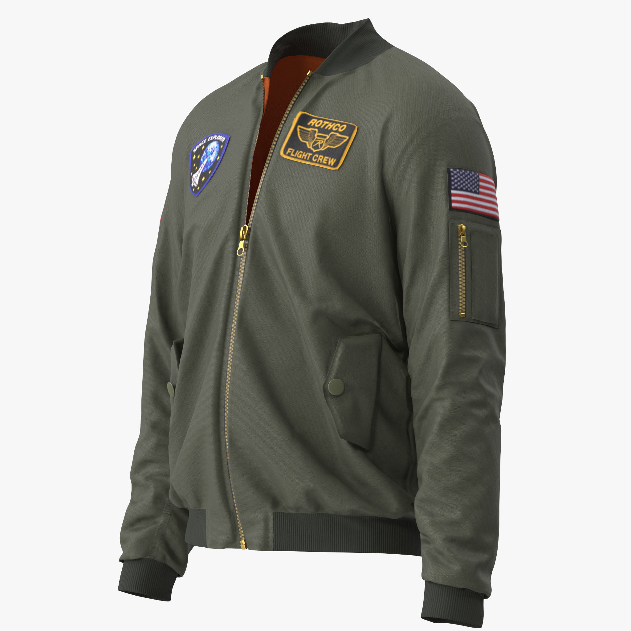 Flight Jacket 3D model | CGTrader