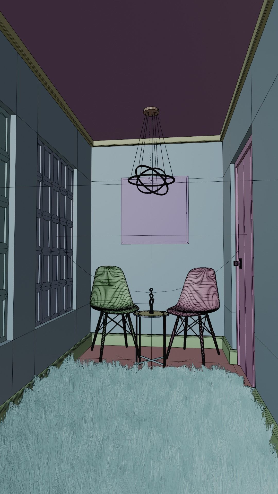 Interior corridor scene free 3D model | CGTrader