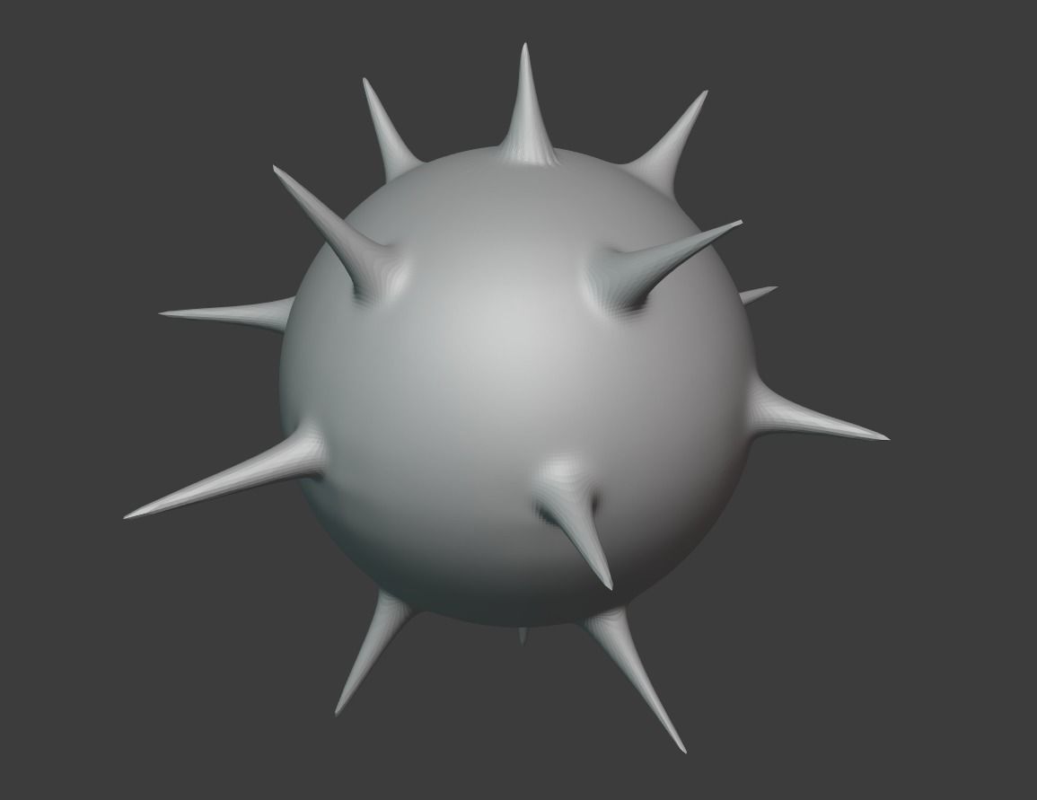 Spikes on a Sphere free 3D model | CGTrader