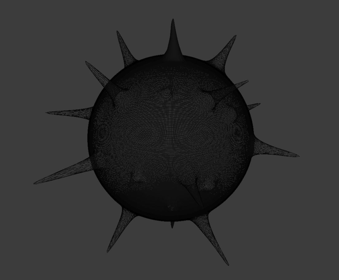 Spikes on a Sphere free 3D model | CGTrader