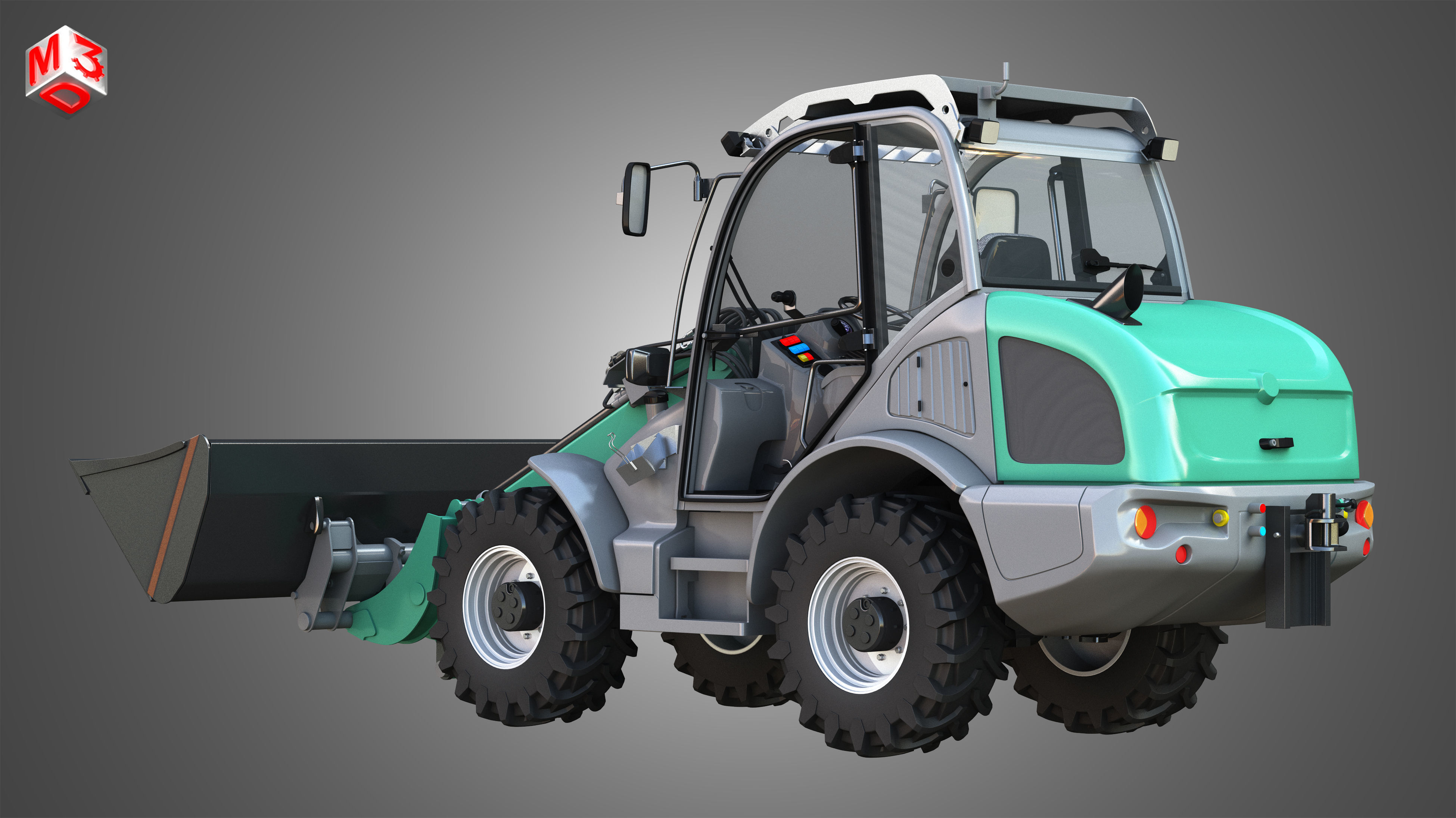 Loader KL80-8T with Universal Bucket - Front Loader 3D model | CGTrader