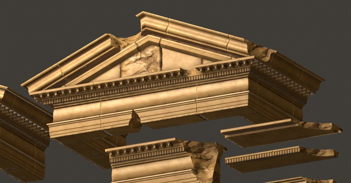 Stylized Ruins - Modular Assets free VR / AR / low-poly 3D model | CGTrader