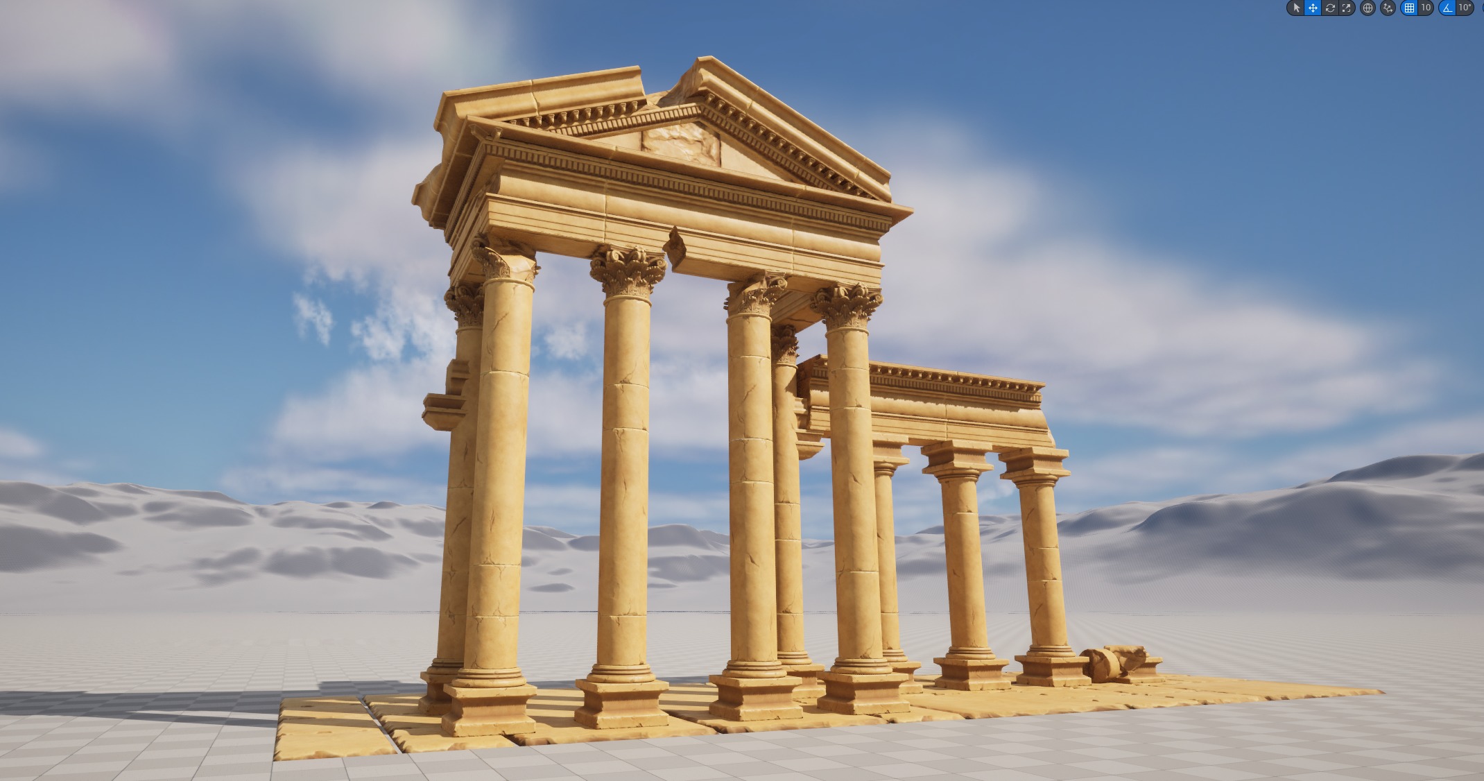 Stylized Ruins - Modular Assets free VR / AR / low-poly 3D model | CGTrader