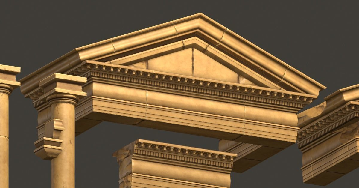 Stylized Ruins - Modular Assets free VR / AR / low-poly 3D model | CGTrader