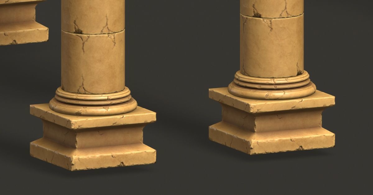 Stylized Ruins - Modular Assets free VR / AR / low-poly 3D model | CGTrader