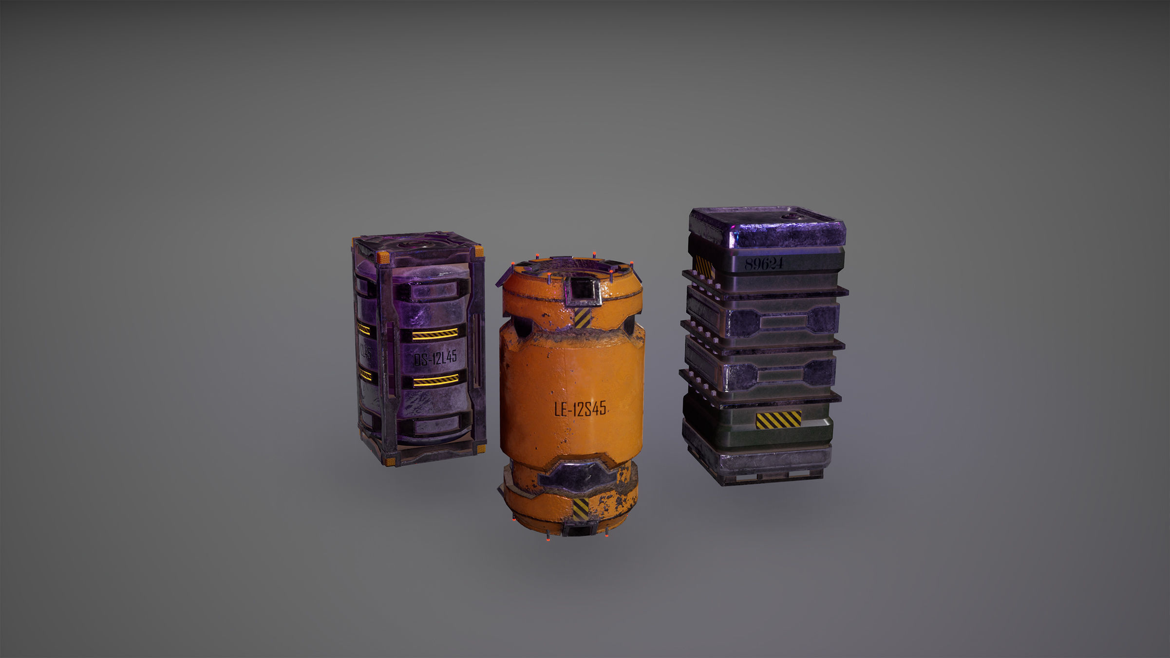 3D model CyberPunk Sci-Fi Barrels VR / AR / low-poly | CGTrader