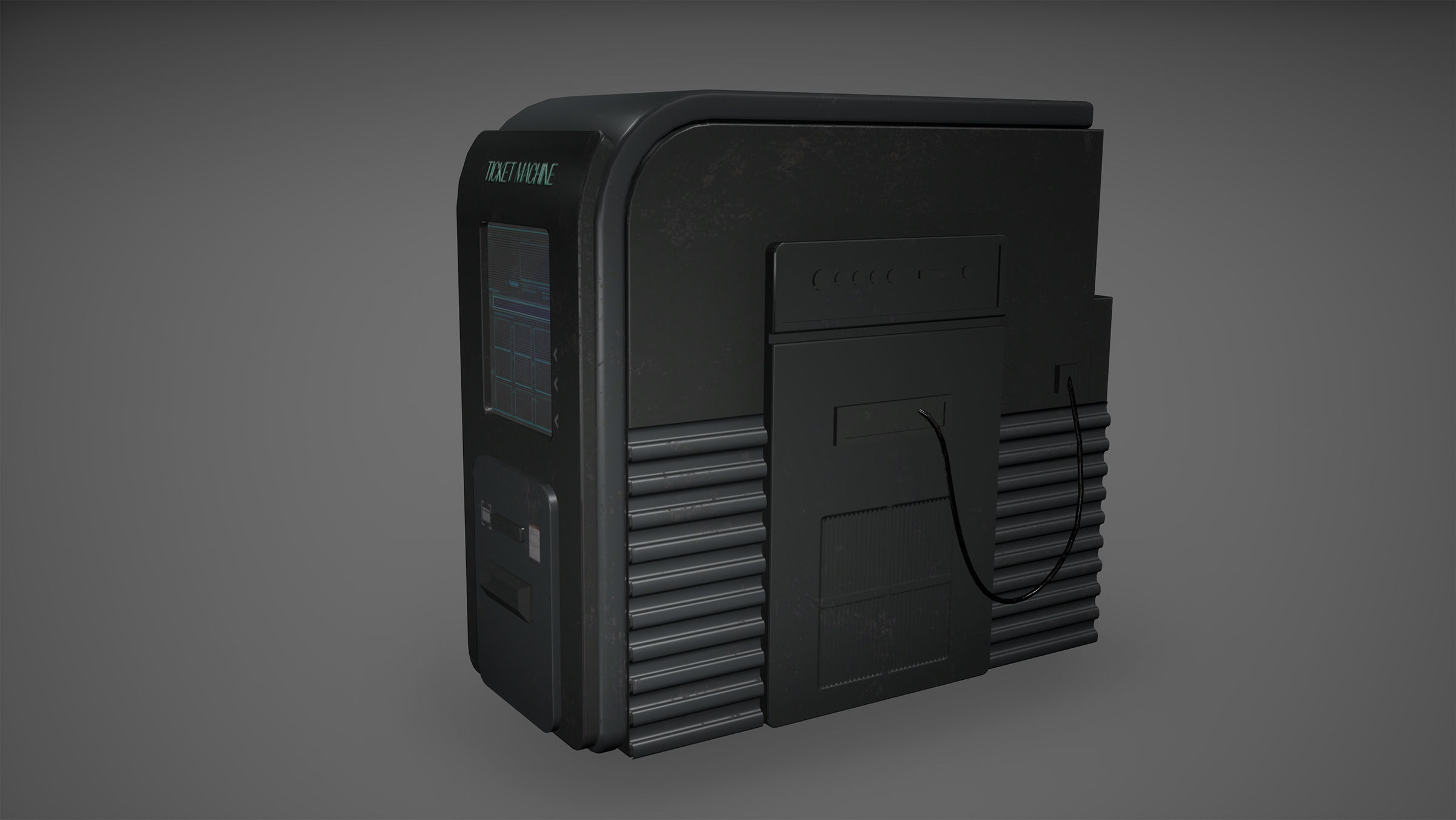 3D model Ticket Machine Cyberpunk Game Ready VR / AR / low-poly | CGTrader