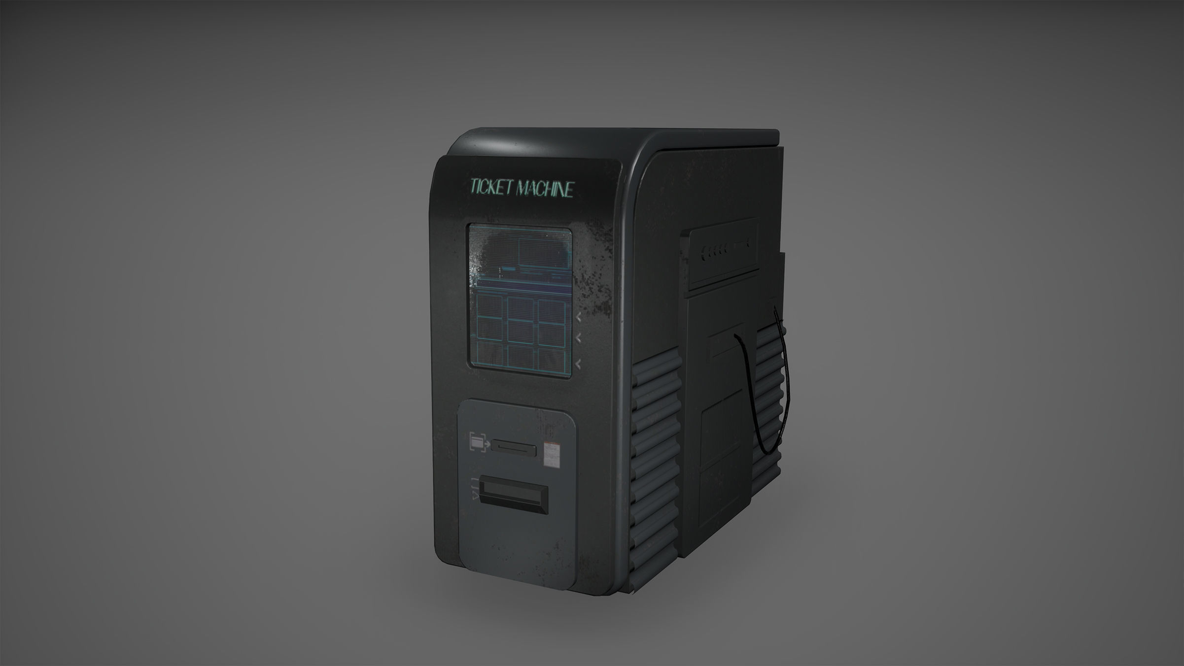 3D model Ticket Machine Cyberpunk Game Ready VR / AR / low-poly | CGTrader