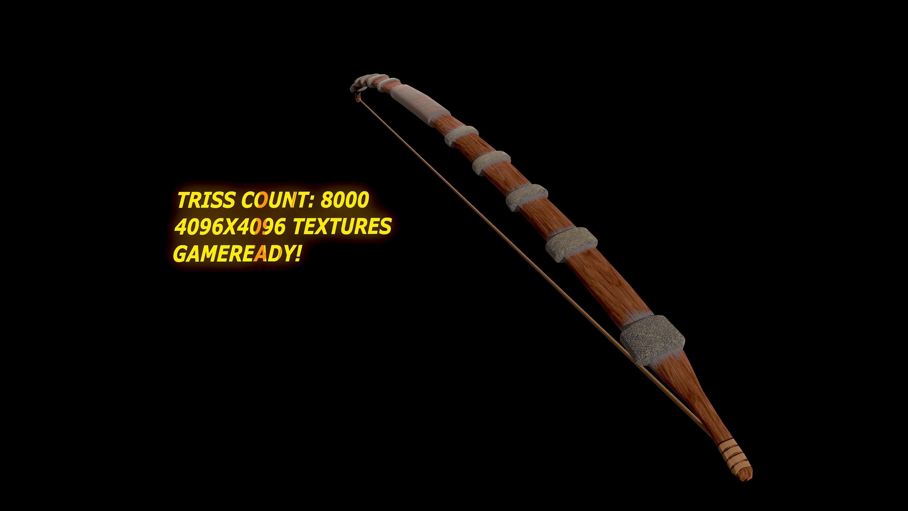 3D model lowpoly Native American bow VR / AR / low-poly | CGTrader