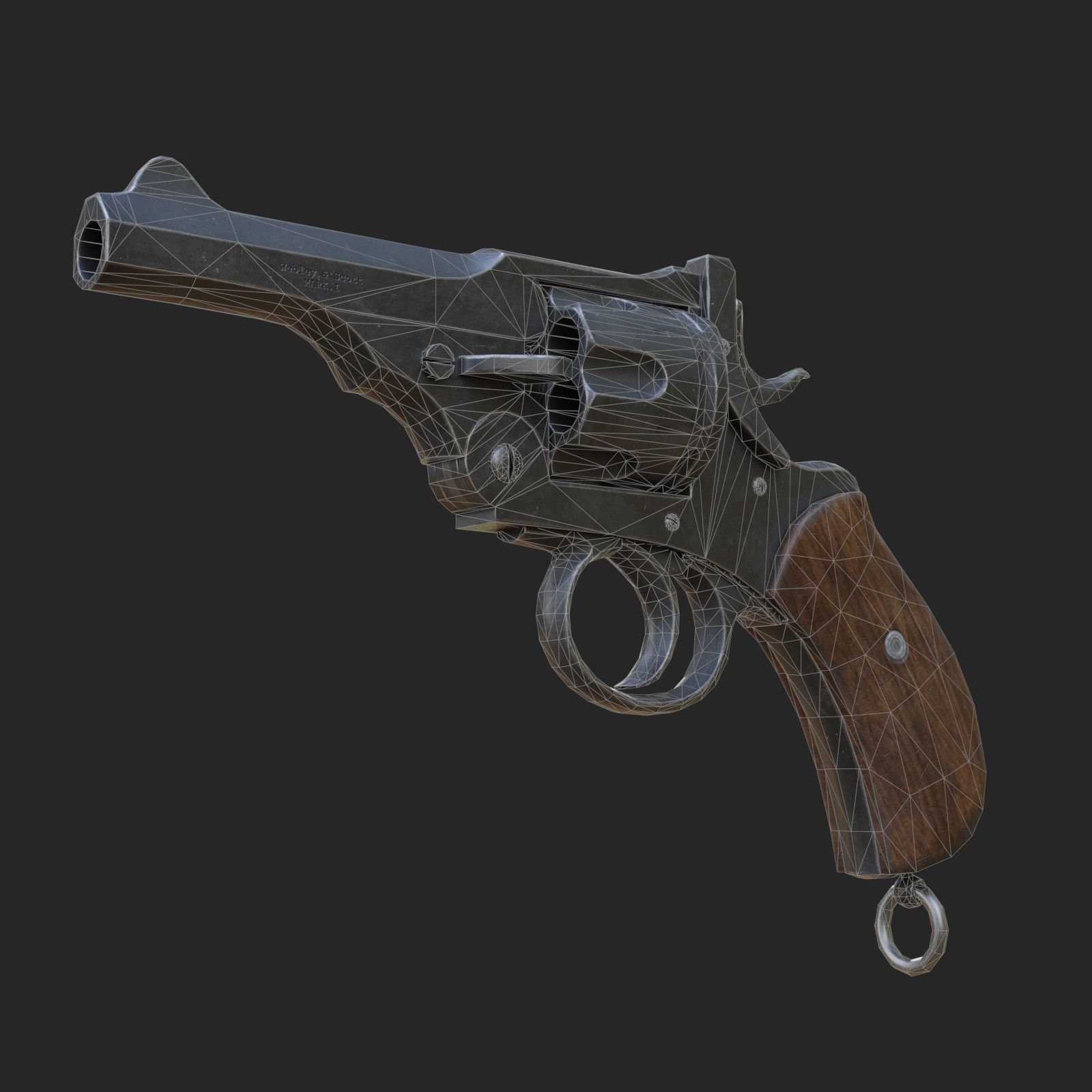 3D model Webley MK I Revolver VR / AR / low-poly | CGTrader