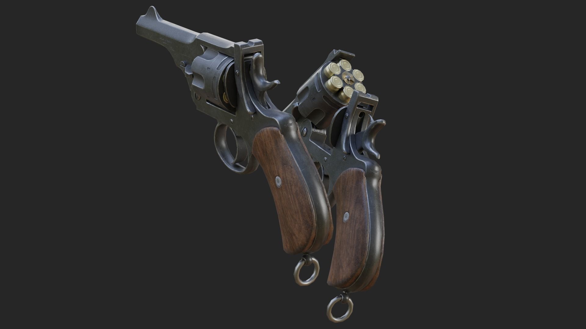3D model Webley MK I Revolver VR / AR / low-poly | CGTrader