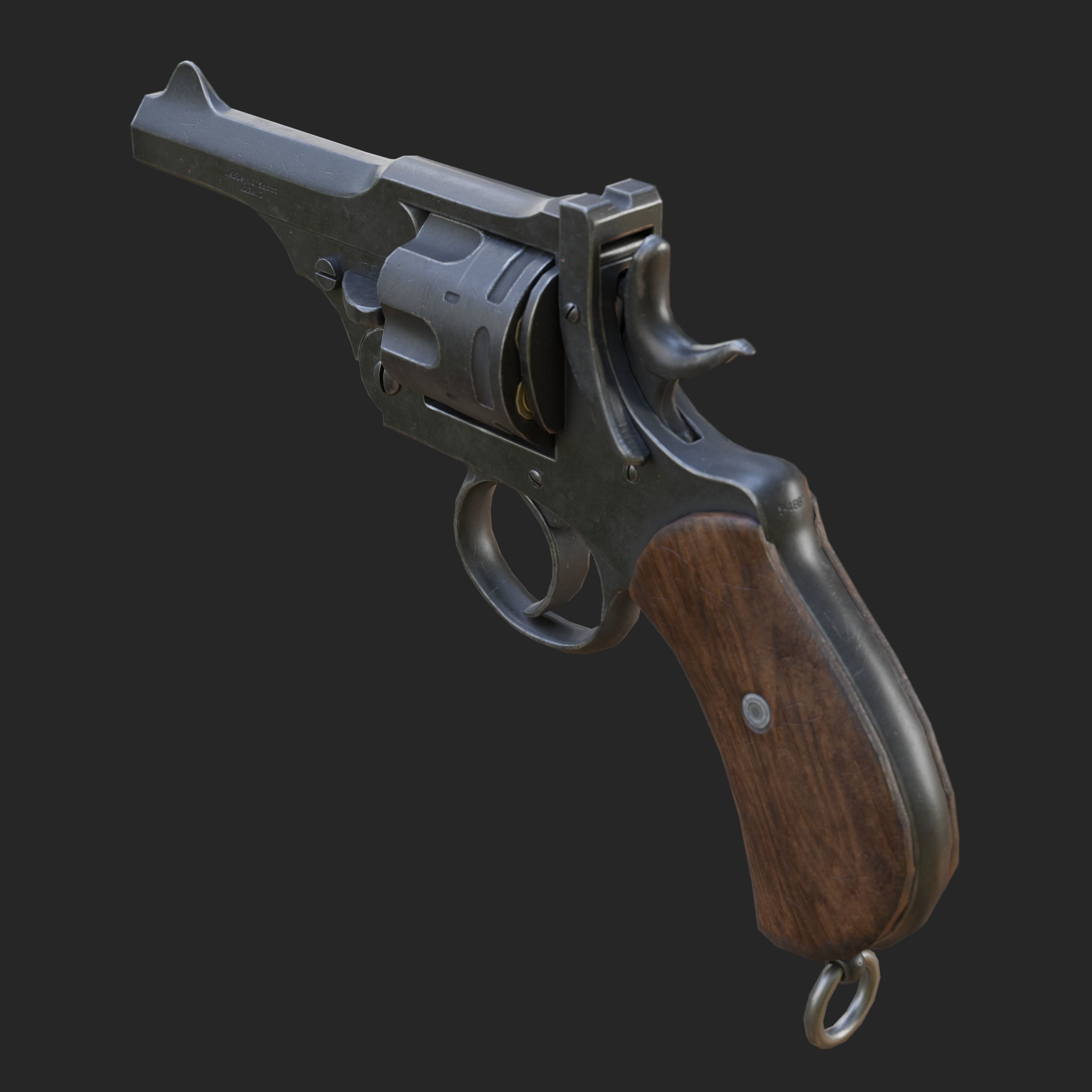 3D model Webley MK I Revolver VR / AR / low-poly | CGTrader
