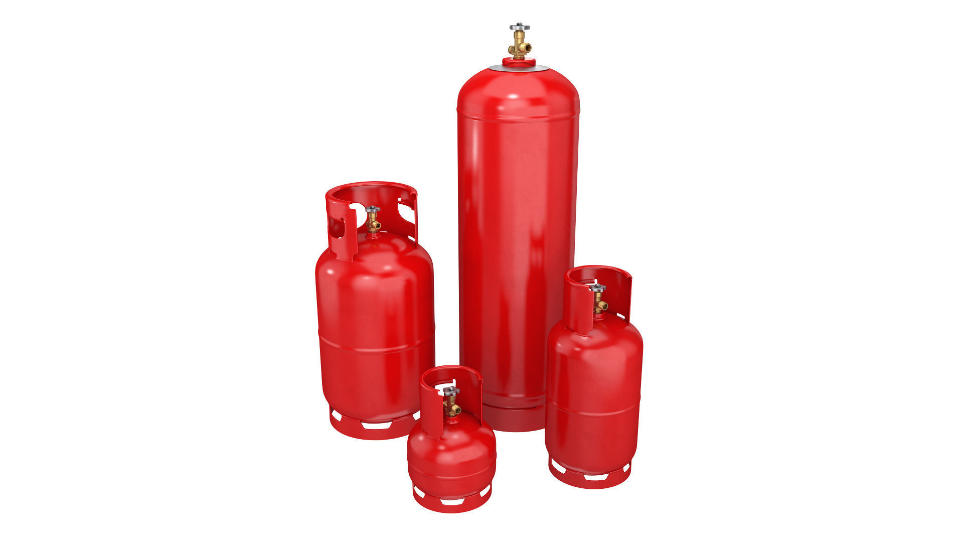 Gas cylinders collection 3D model | CGTrader