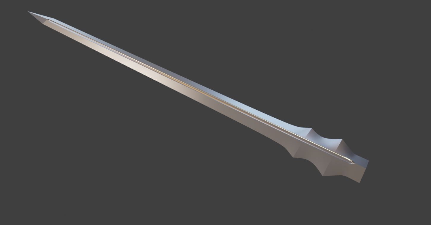 Witcher Gear Wolf School Mastercrafted Silver sword 3D model 3D ...