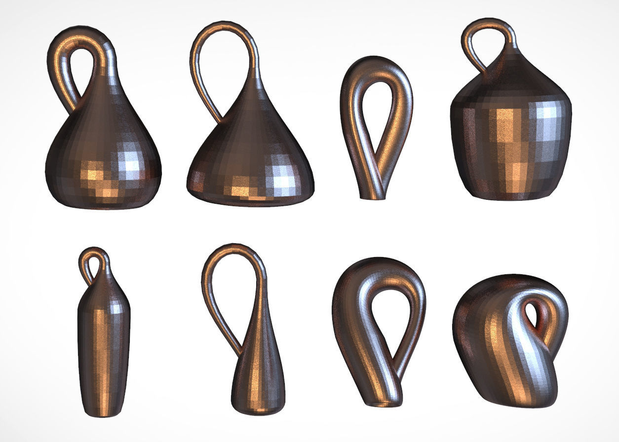 Klein Bottle - Set of 8 Low-Poly 3D models - 3D Math Art 3D model ...