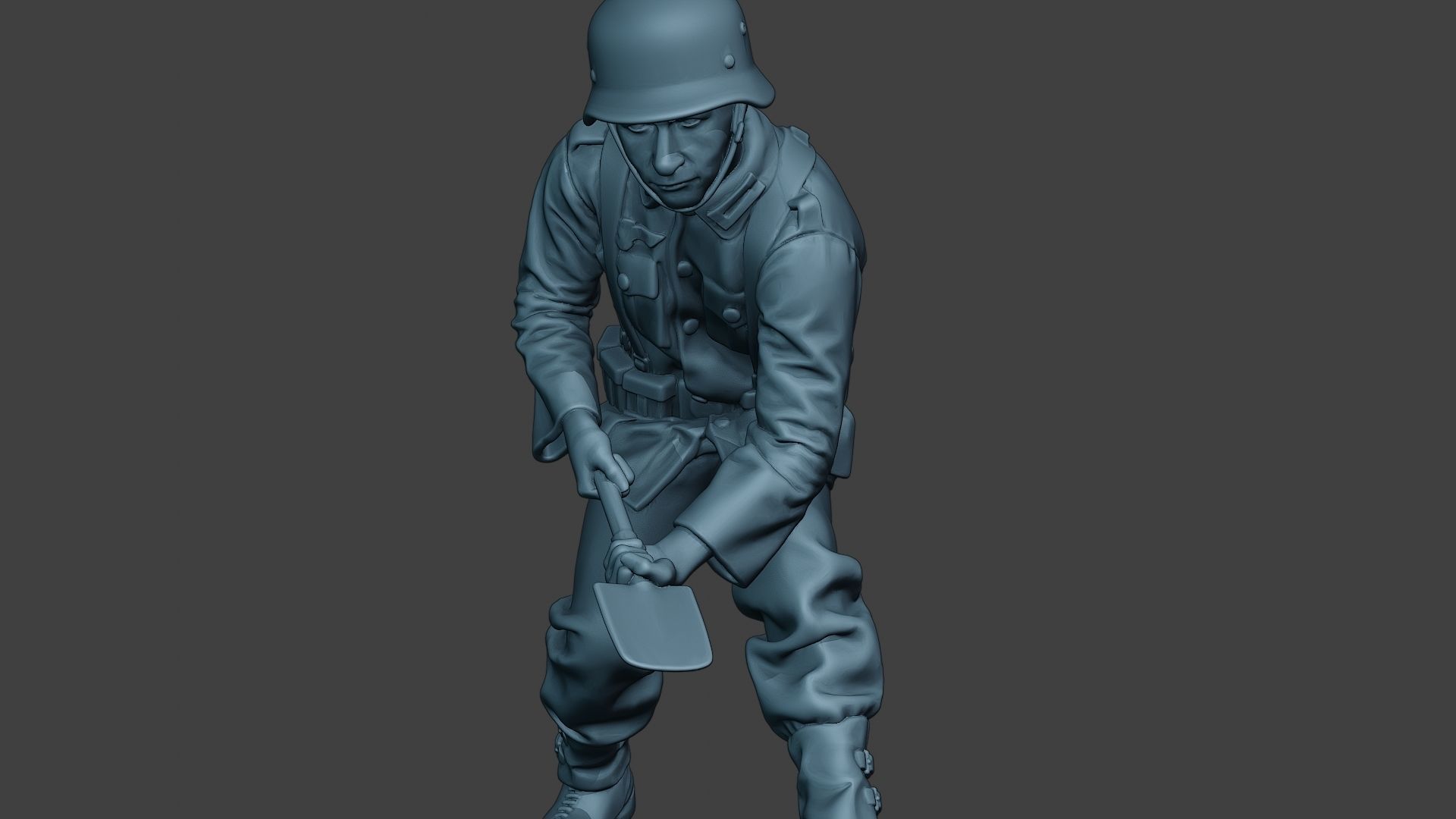 German soldier ww2 Digging G6 3D model 3D printable | CGTrader