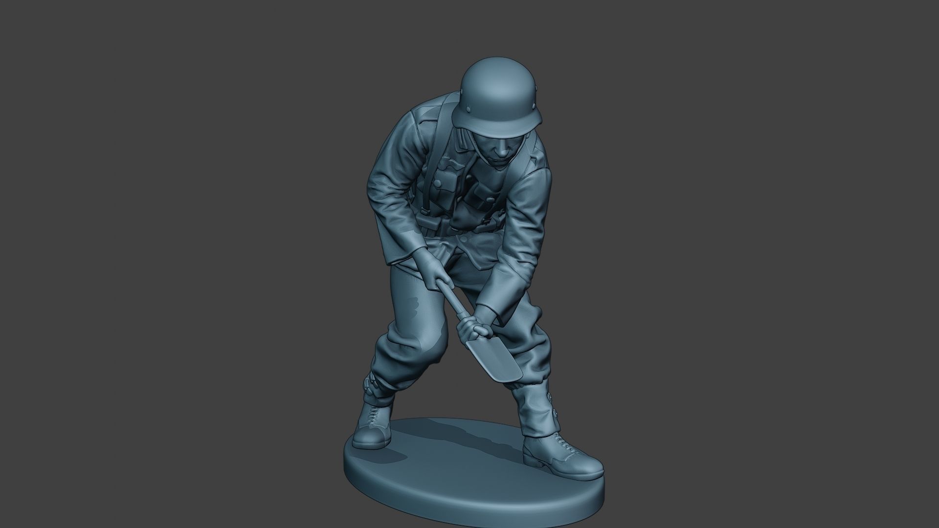 German soldier ww2 Digging G6 3D model 3D printable | CGTrader