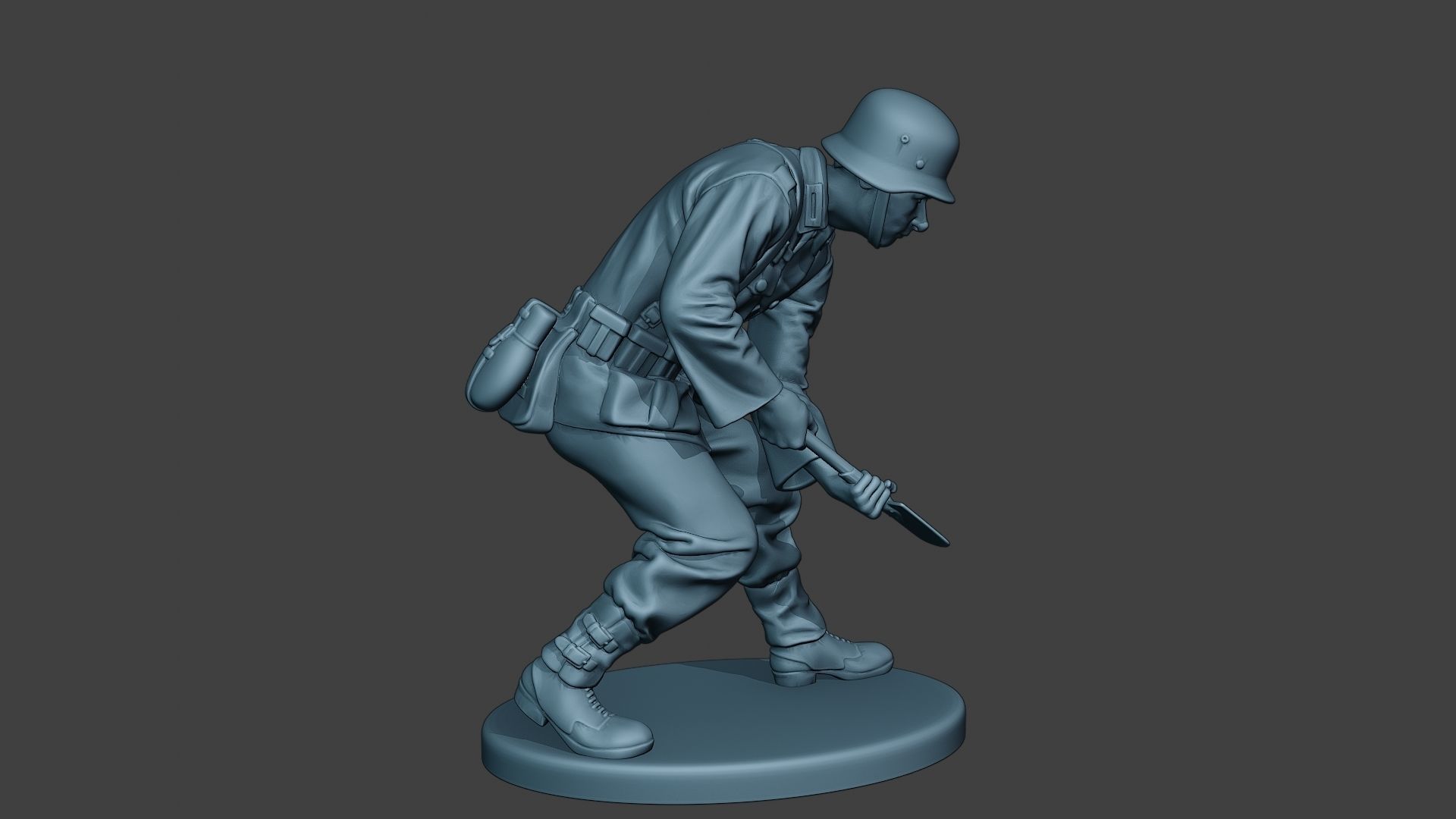 German soldier ww2 Digging G6 3D model 3D printable | CGTrader