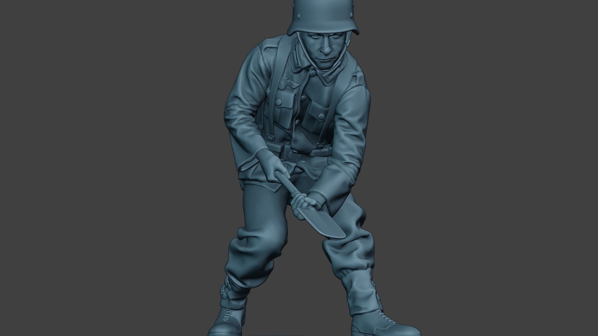 German soldier ww2 Digging G6 3D model 3D printable | CGTrader