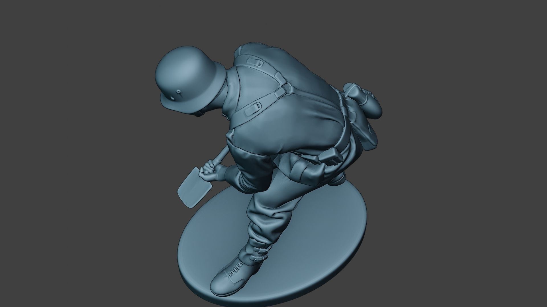 German soldier ww2 Digging G6 3D model 3D printable | CGTrader