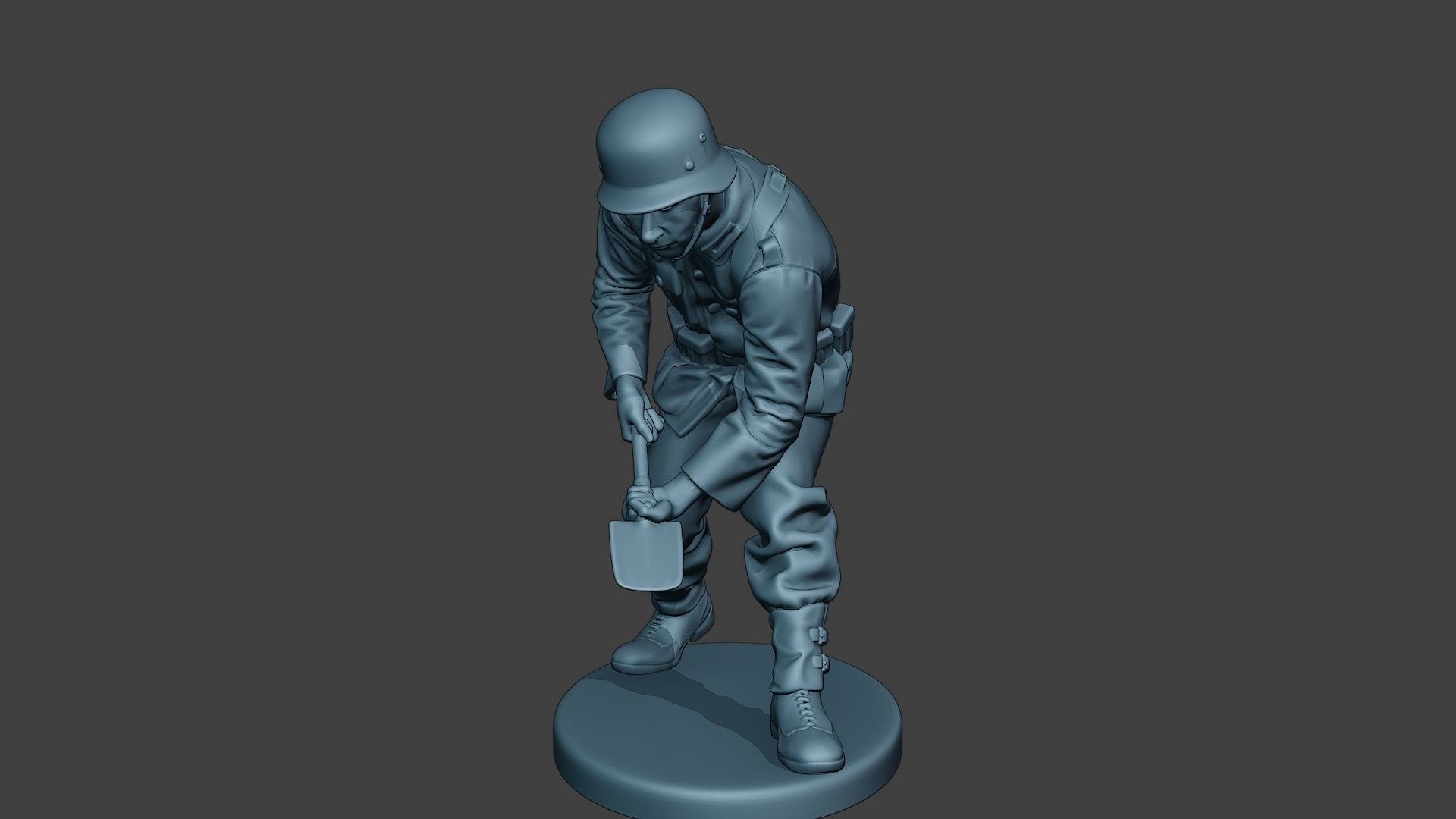 German soldier ww2 Digging G6 3D model 3D printable | CGTrader