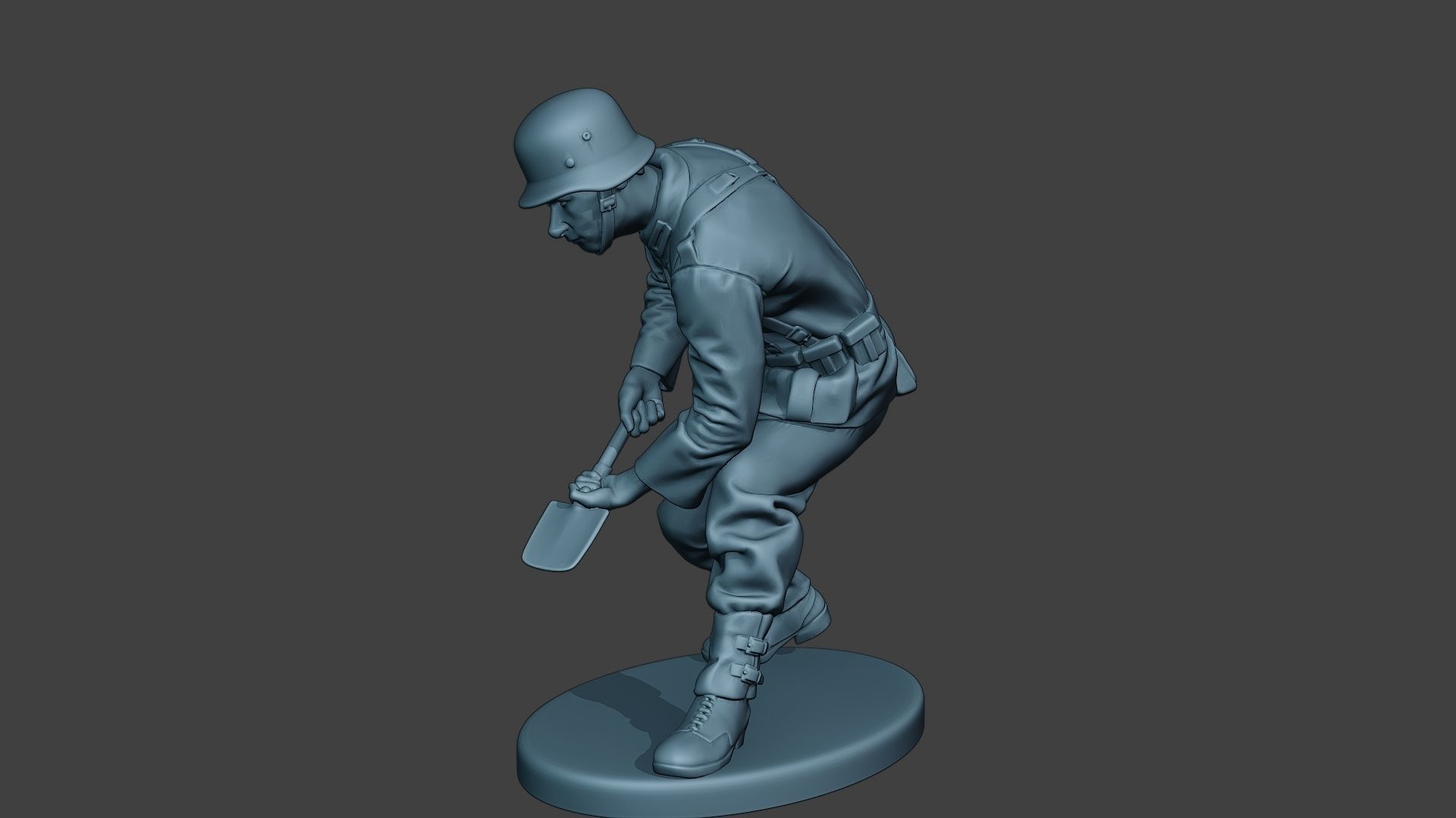 German soldier ww2 Digging G6 3D model 3D printable | CGTrader