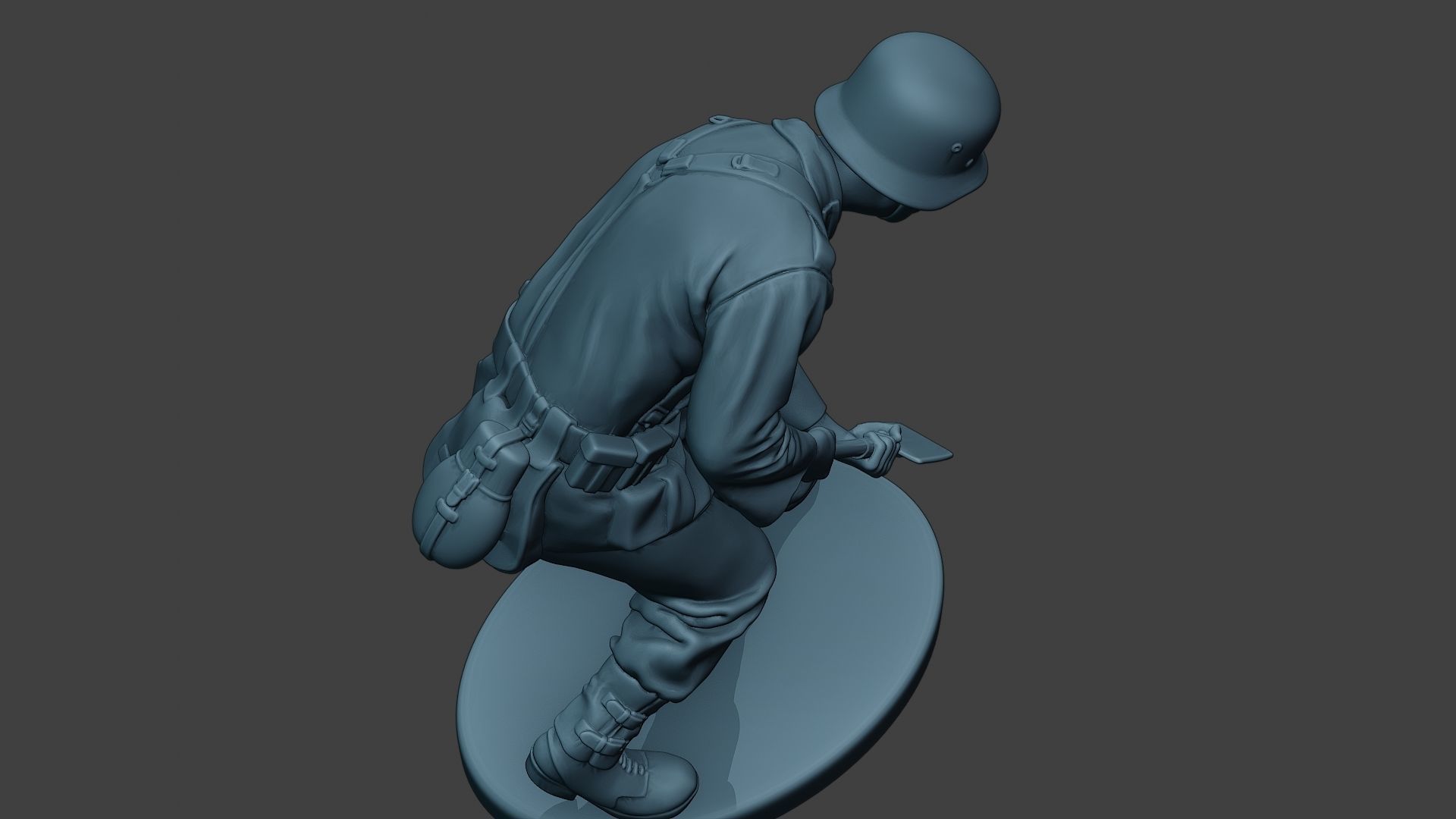 German soldier ww2 Digging G6 3D model 3D printable | CGTrader